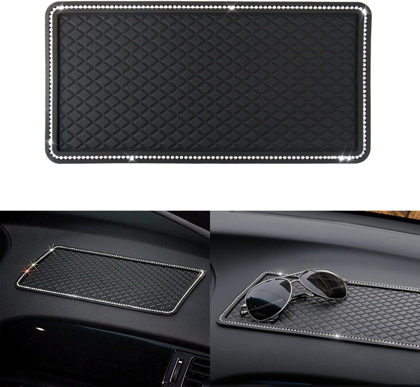 Amazon.com: Car Anti-Slip Sticky Gel Pad, Bling Crystal Rhinestone Car ...