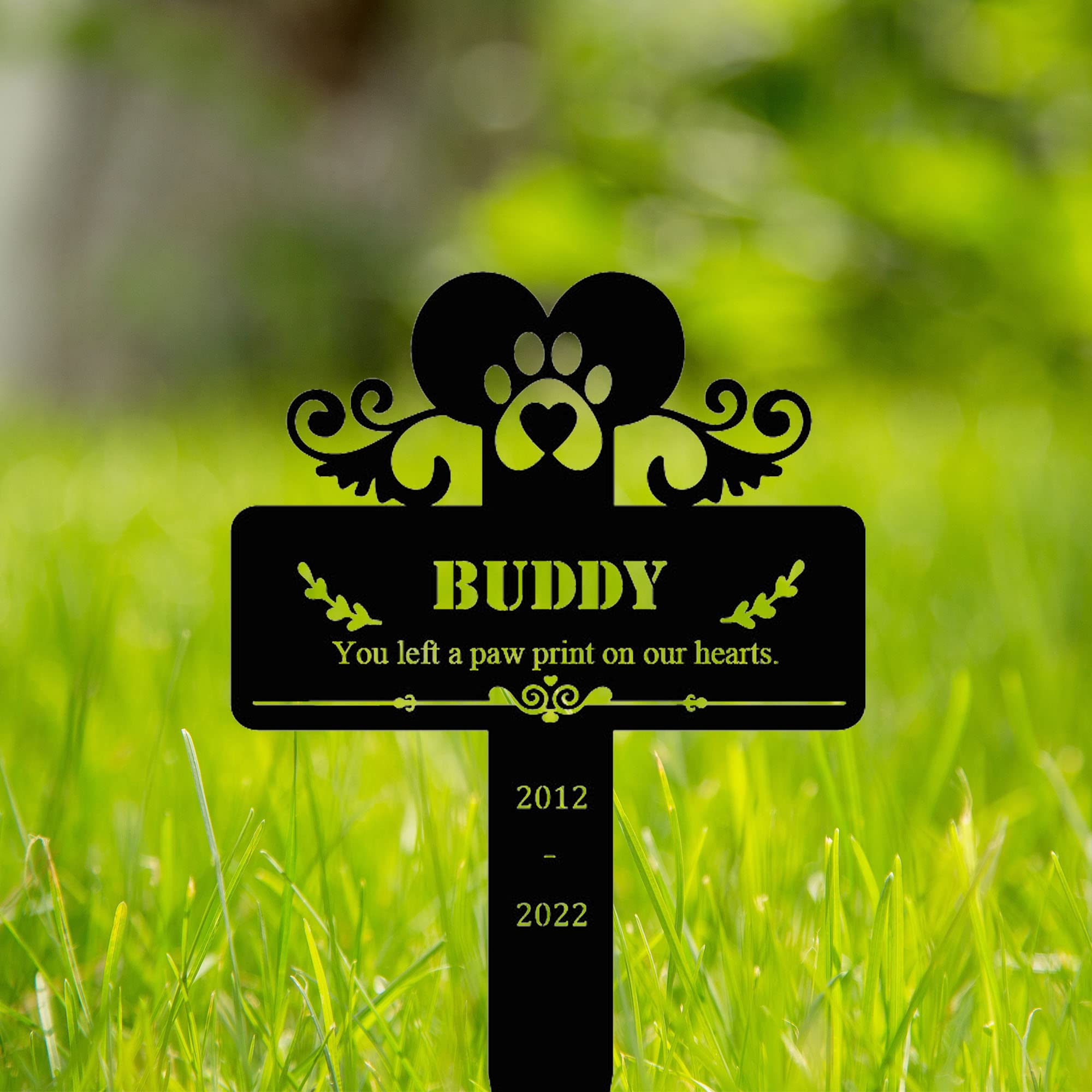 Amazon.com: Gerryed Dog Memorial Stake Personalized Dog Memorial Grave ...