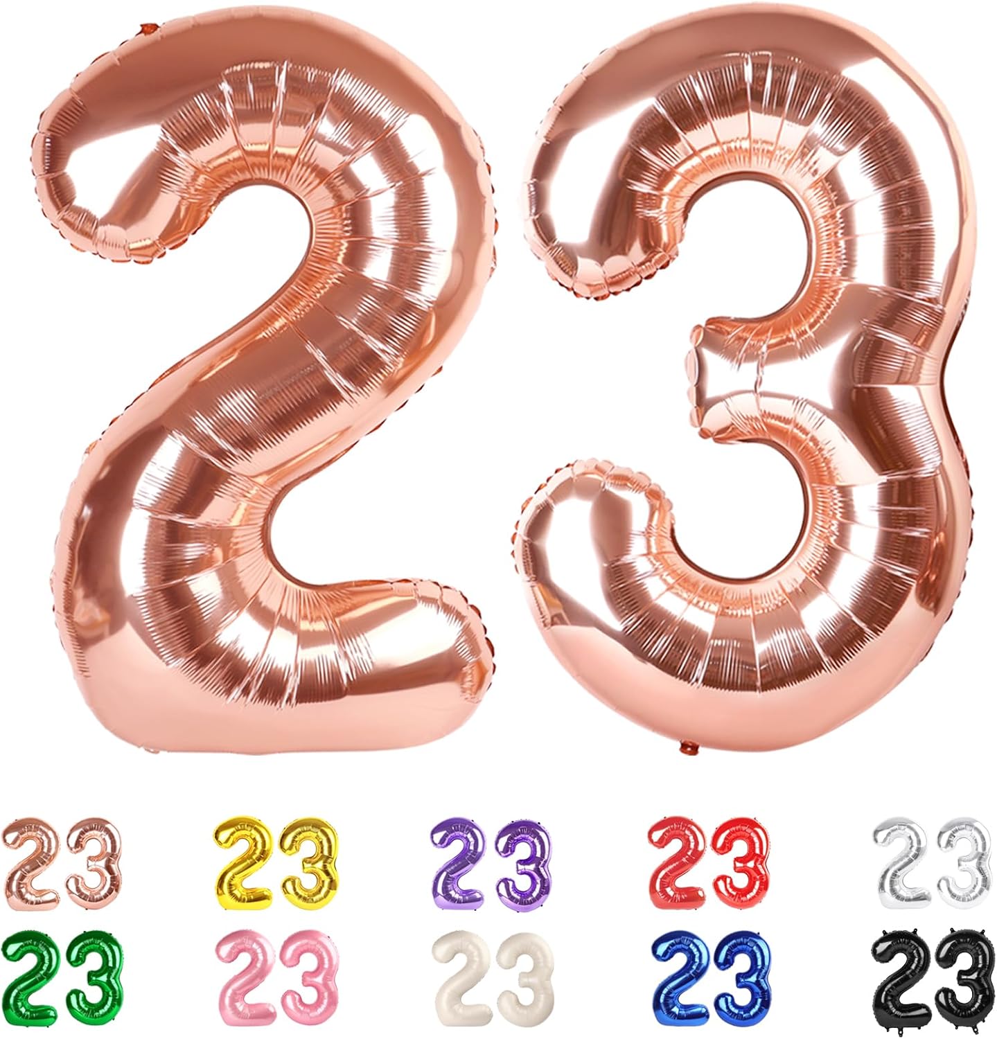 Amazon.com: 23 Balloon Numbers, 23rd Birthday Decorations for Women Men ...