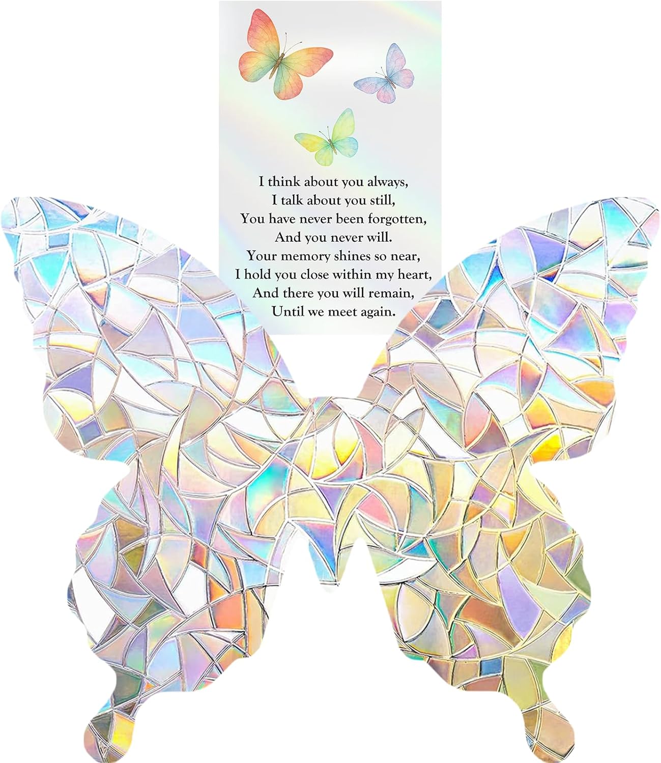 Amazon.com: Butterfly Sympathy Memorial Suncatcher Cards - Grief ...