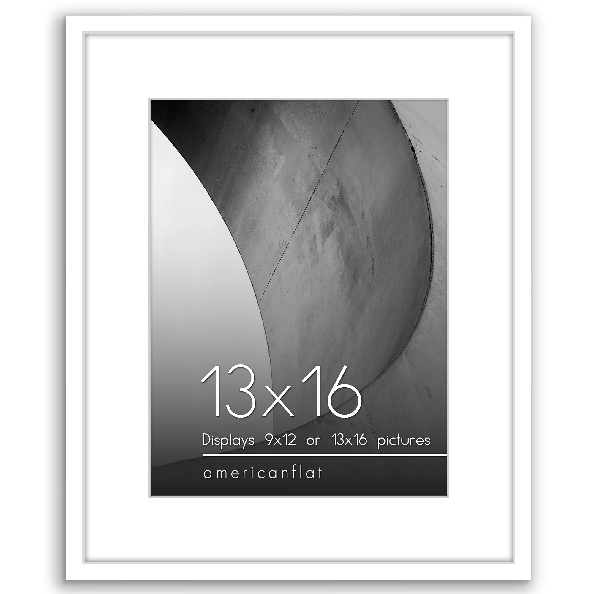 Americanflat 13x16 Picture Frame in White - Use as 9x12 Picture Frame ...