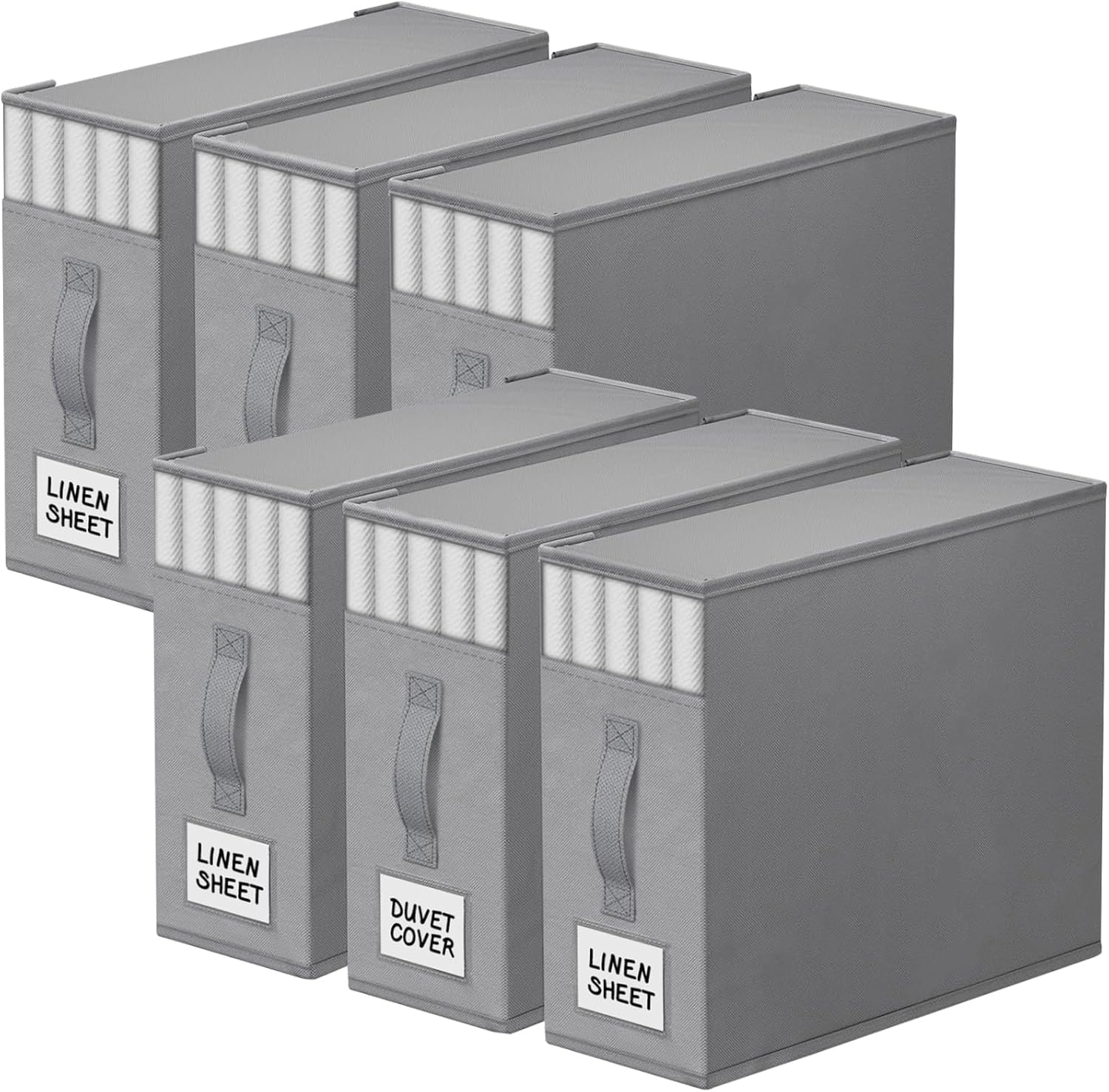 Amazon.com: StorageTastic 6 Pack Bed Sheet Closet Organizers and ...