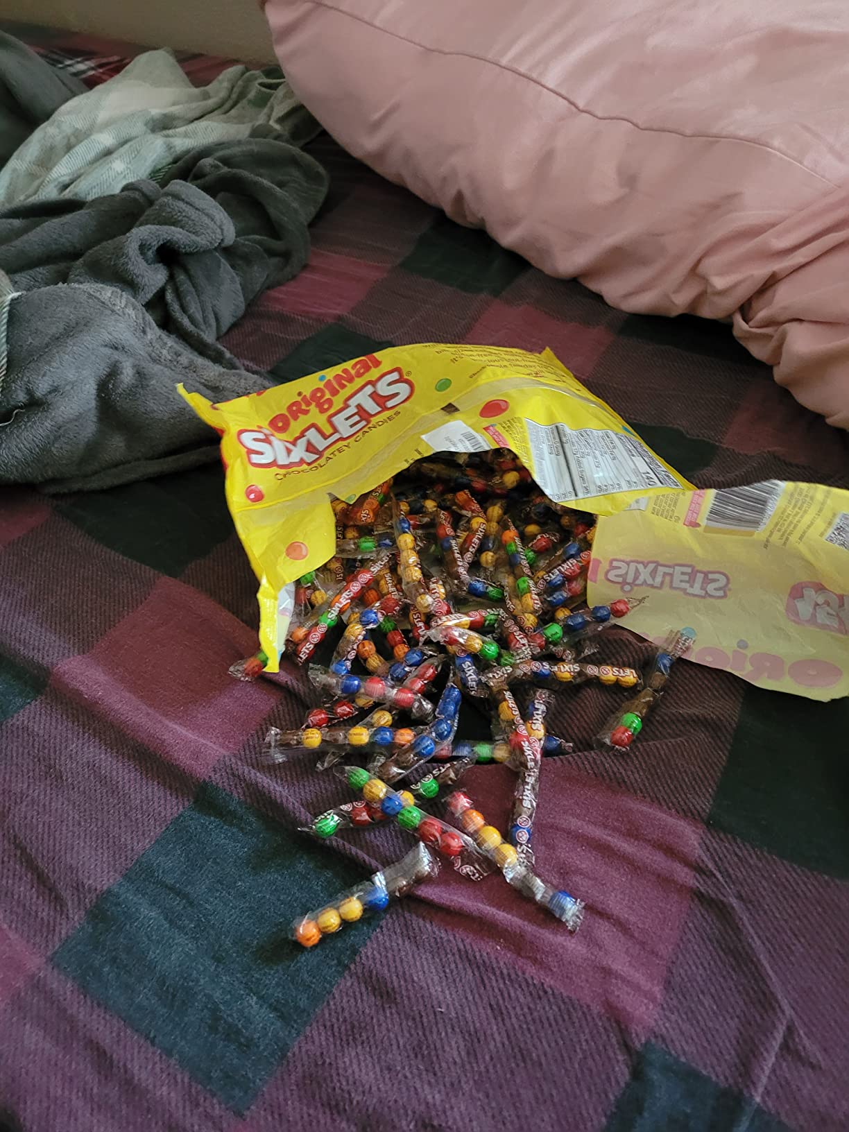 Amazon.com : Original Sixlets Chocolate Candy Six Ball Tube Bag : Hard ...