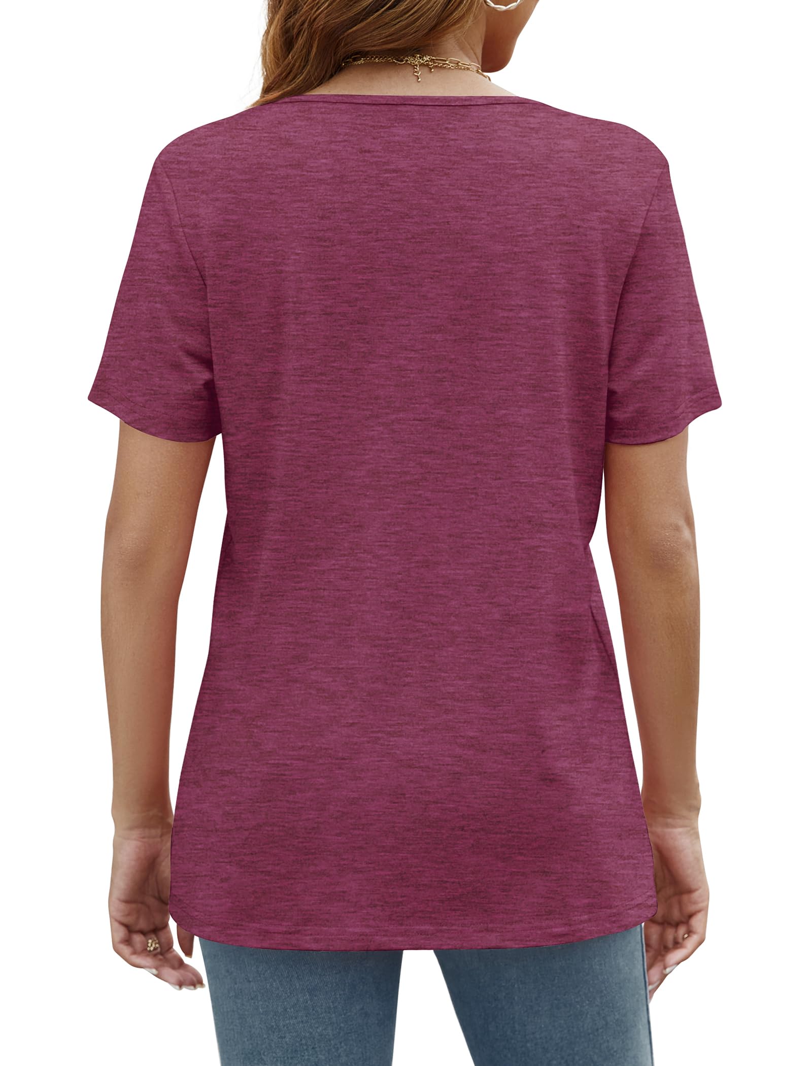 Snapklik.com : Tops For Women Trendy V Neck T Shirts Loose Fitting ...