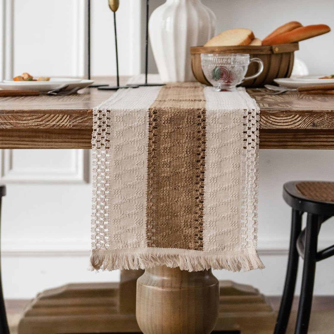 Amazon.com: KINBOSD Rustic Table Runner 72 Inches Long, Boho Table ...