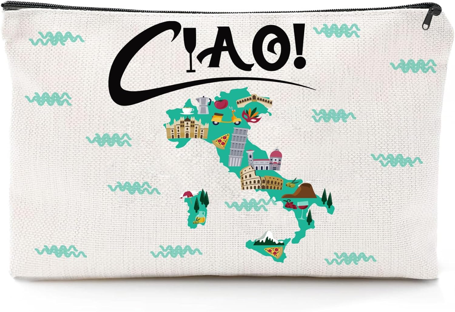 Amazon.com: Italy Gift Italy Travel Cosmetic Bag - Italian Themed Gifts ...