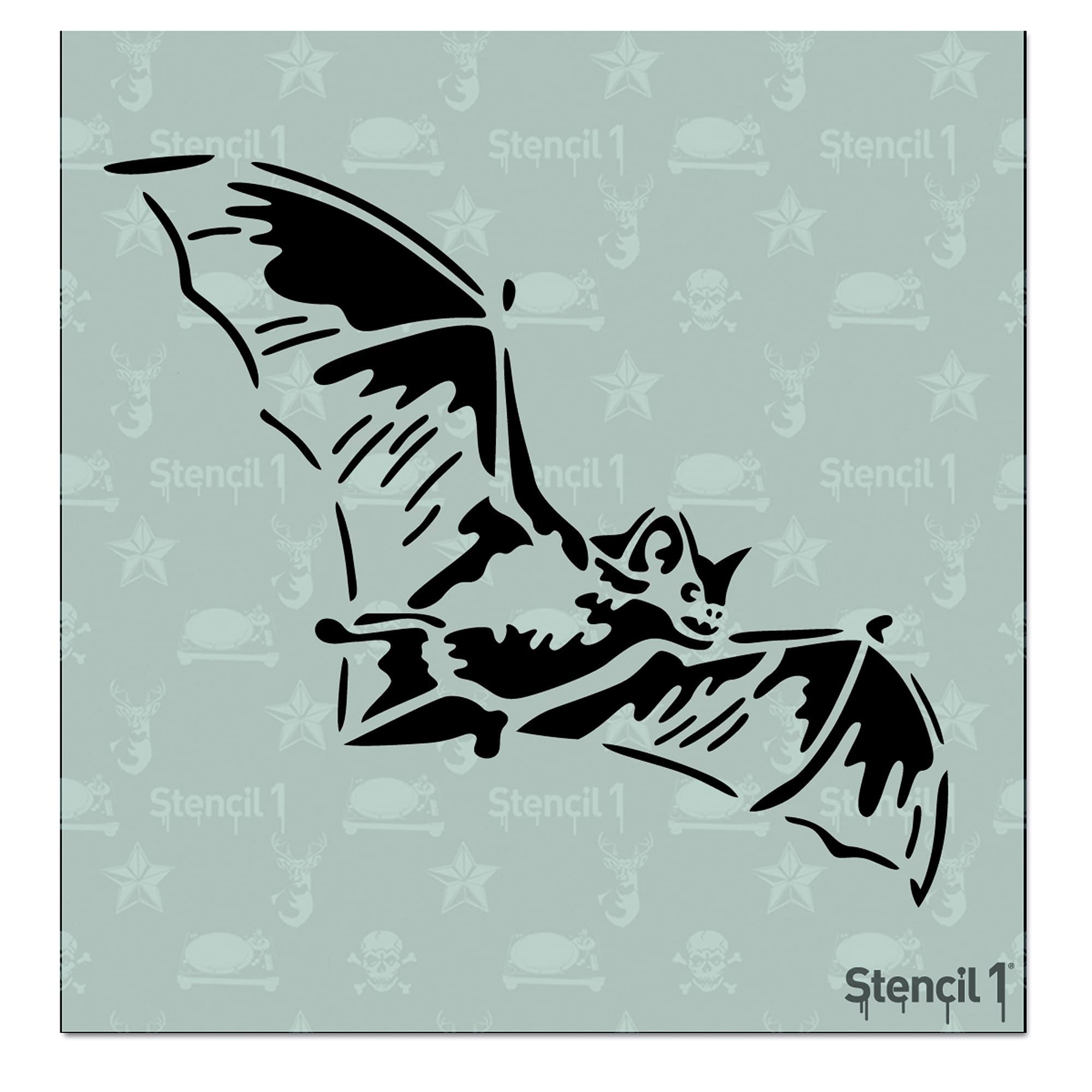 Amazon.com: Stencil1 Bat Stencil - Durable Quality Reusable Stencils ...