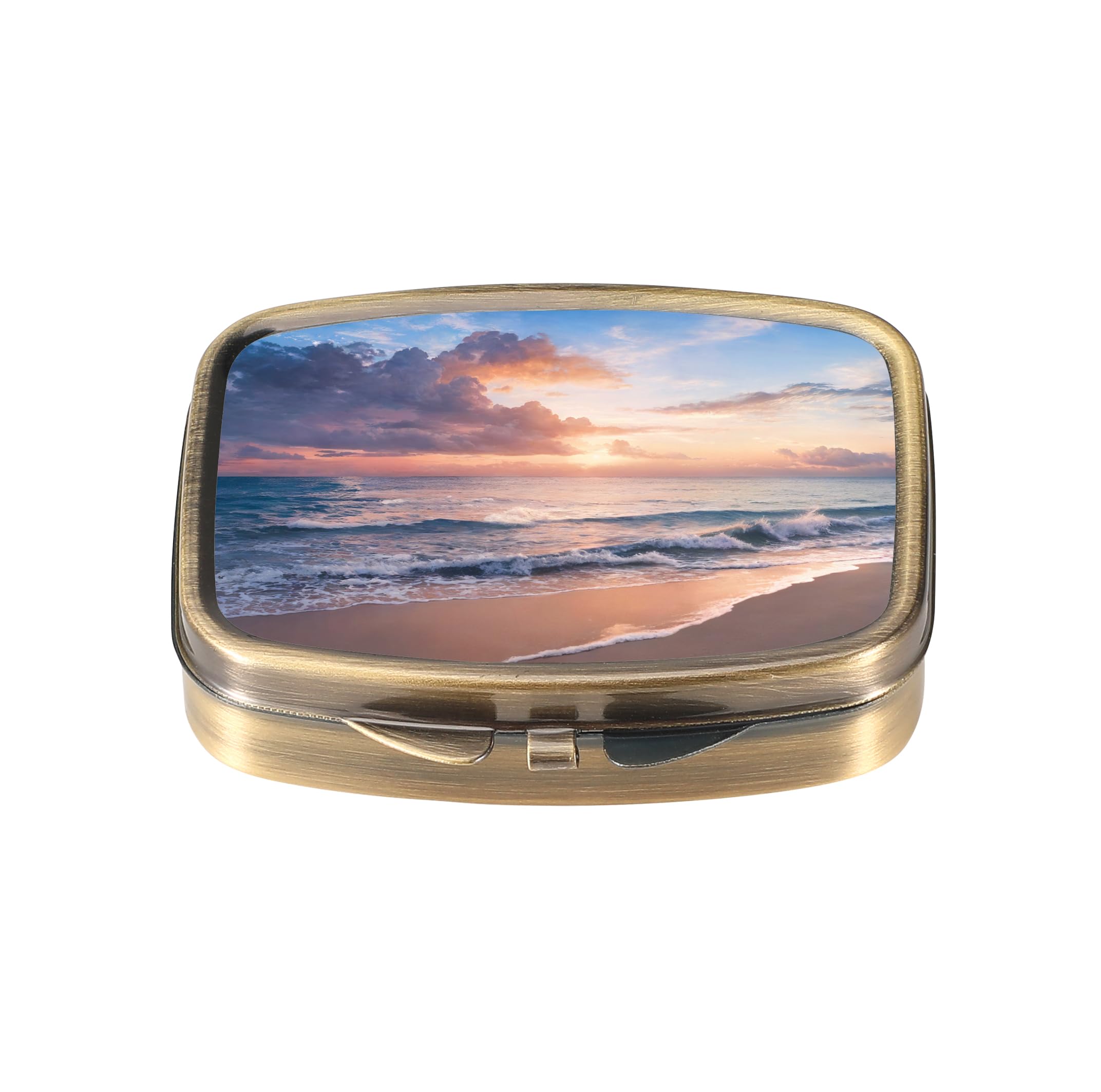 Amazon.com: Dynippy Pill Case Pill Box with Mirror Retro Pocket 2 ...