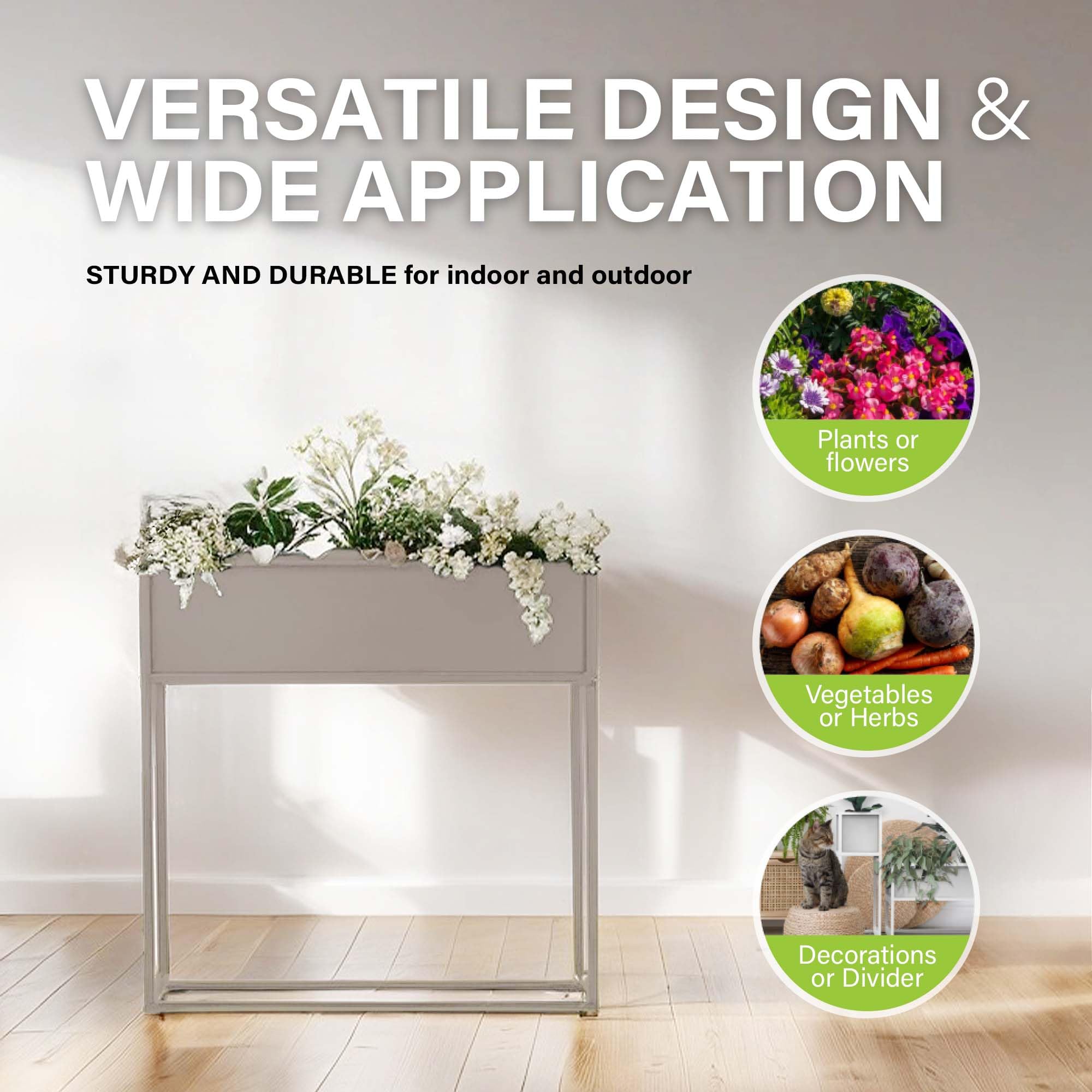 Long Narrow Elevated Planter Boxes Small Medium Large Planter Box