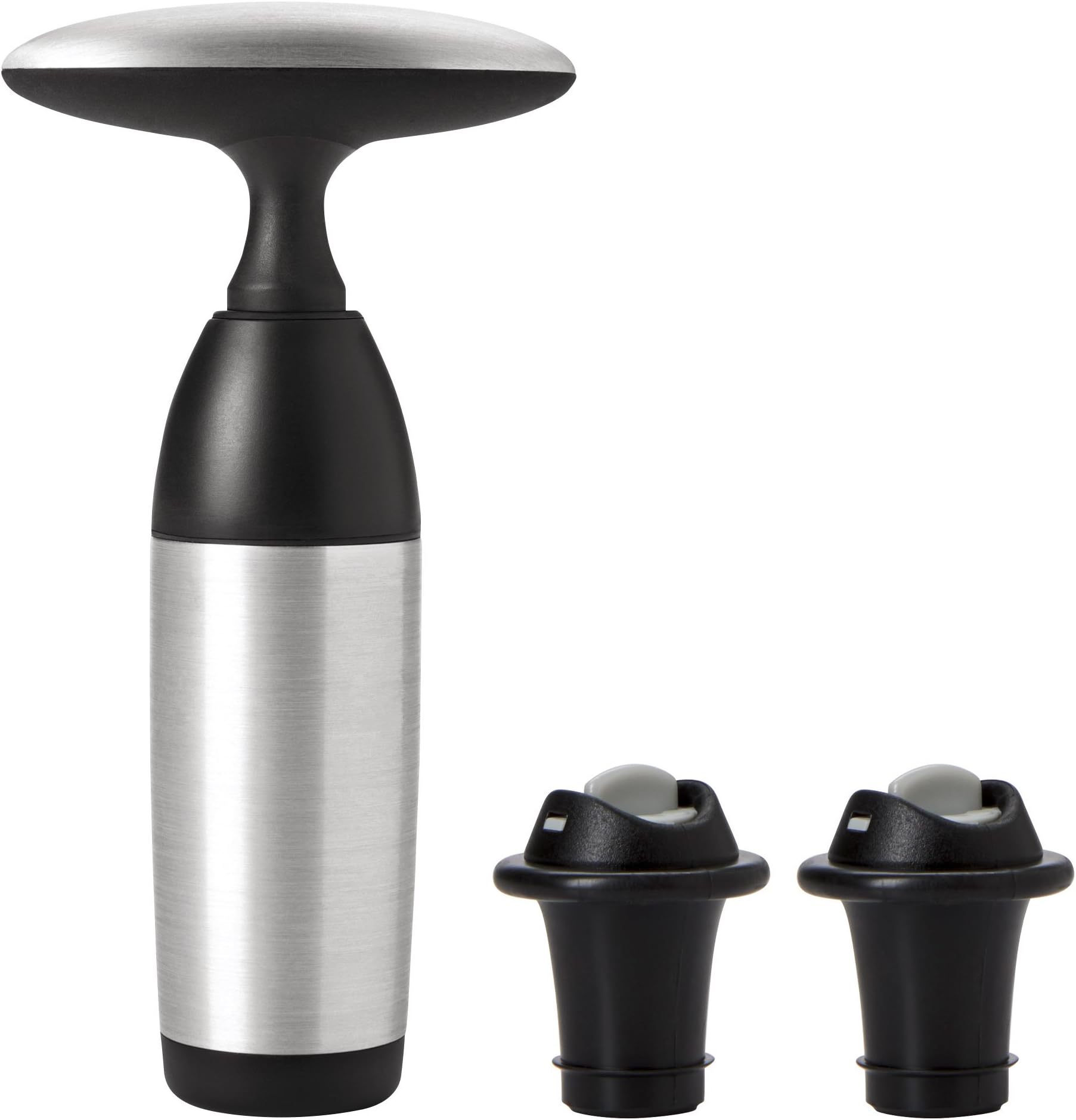 Amazon.com: OXO SteeL Vacuum Wine Saver and Preserver with Two Stoppers ...