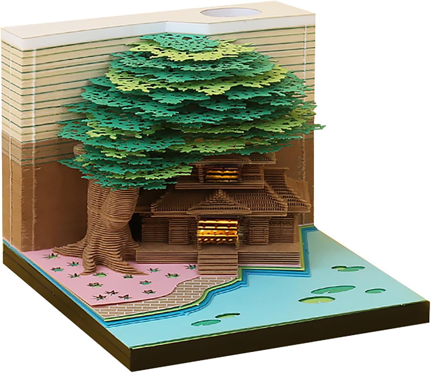 Amazon.com : 2024 Notepads Tree House 3D Memo Pad Calendar with LED ...