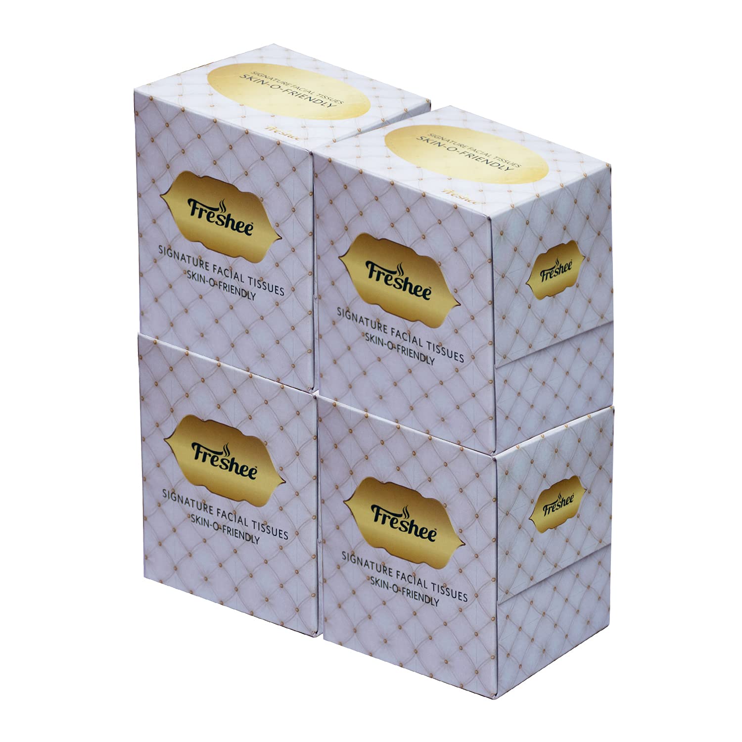 Freshee Facial Tissue Box, 2 Ply Cube Box with 80 Soft Facial Tissues ...