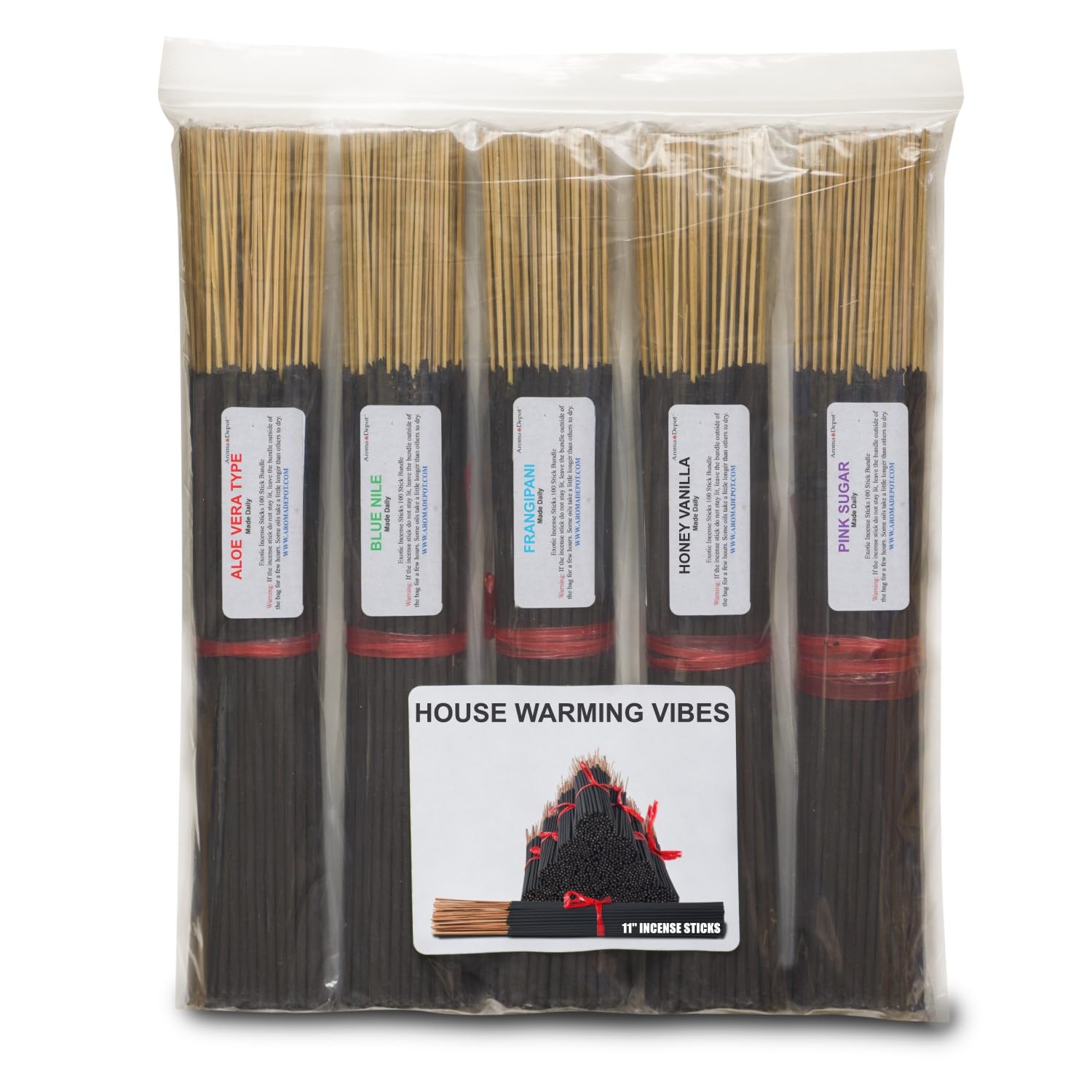 Amazon.com: House Warming Vibes11'' Incense Sticks - Variety Set 500 ...