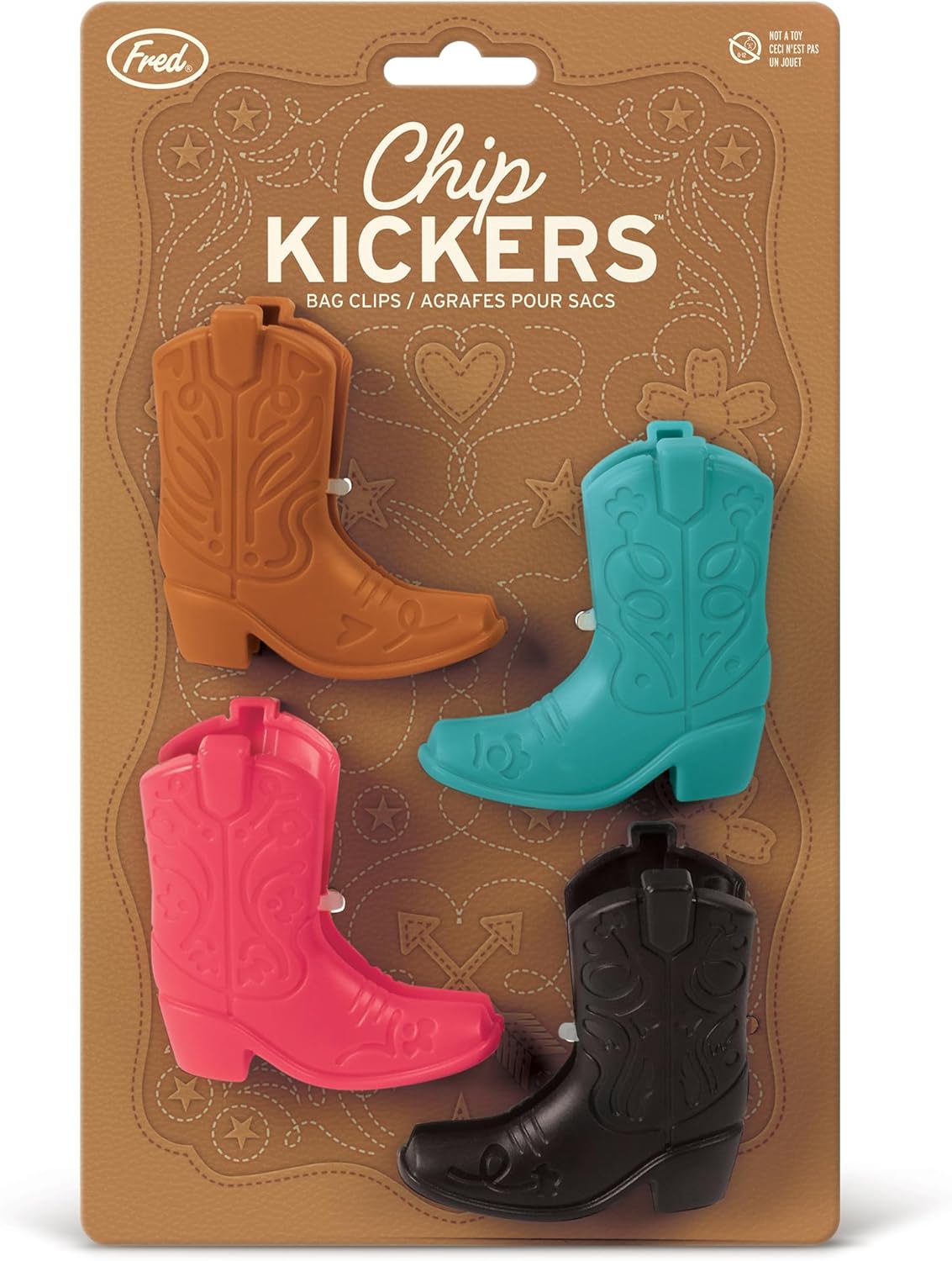 Amazon.com: Genuine Fred CHIP KICKERS, Cowboy Boot Bag Clips, Set of 4 ...