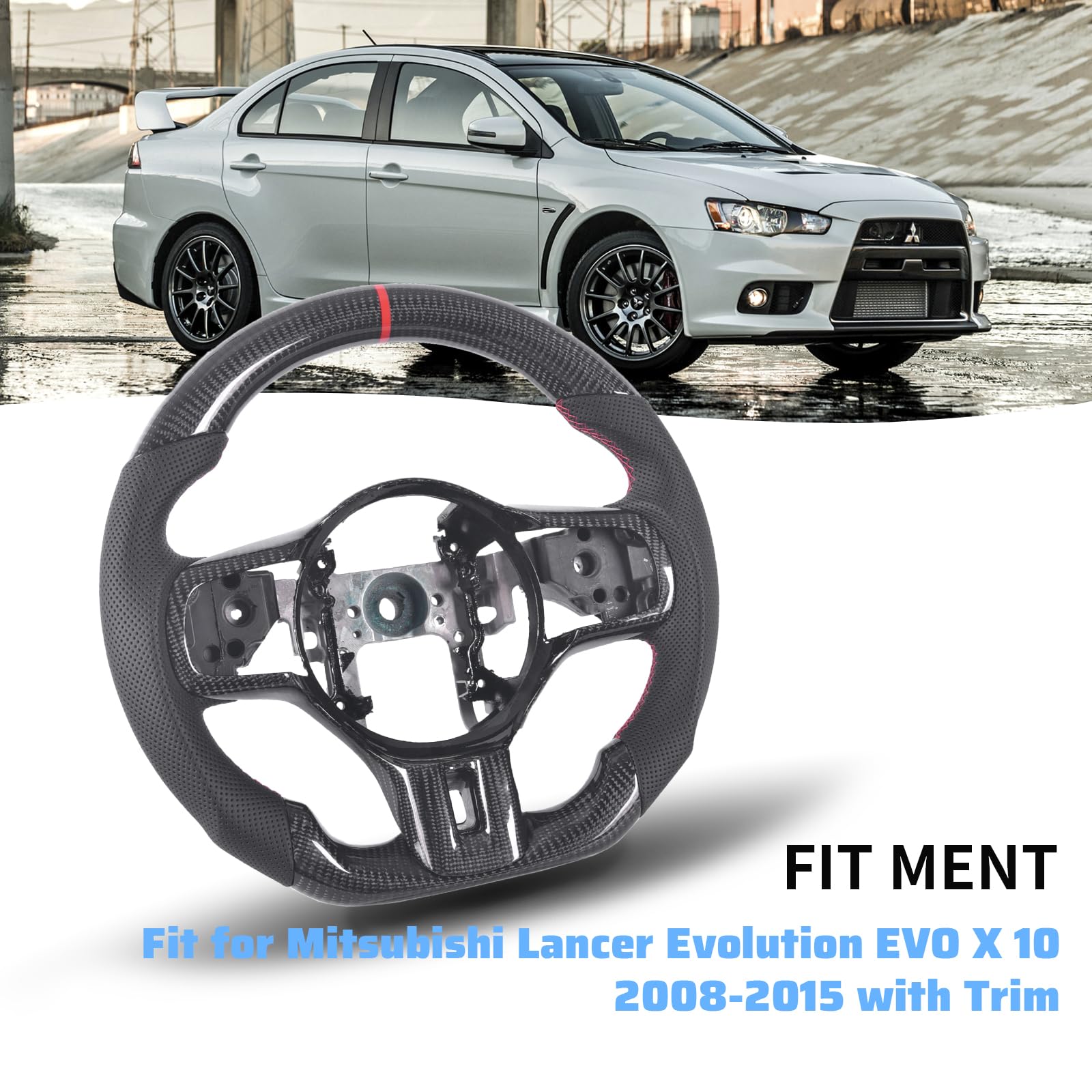 D-shaped Steering Wheel Carbon Fiber Steering Wheel For Mitsubishi ...