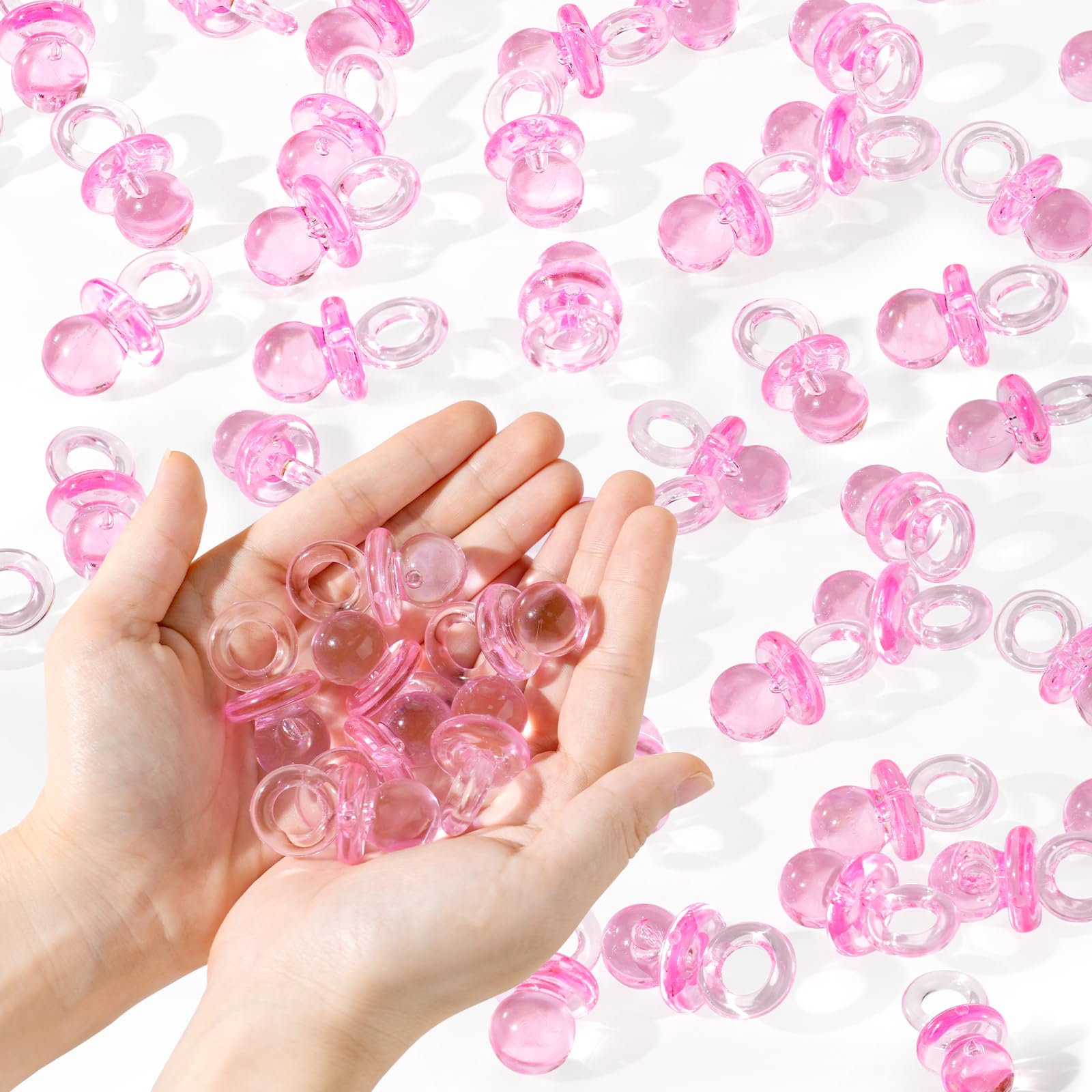 Amazon.com : 36 Acrylic Pacifiers for Baby Shower Game Girl, 1.75 Inch ...