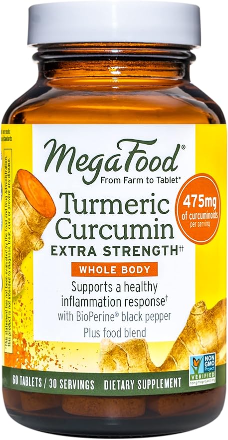 Amazon.com: MegaFood Turmeric Curcumin Extra Strength - Whole Body ...