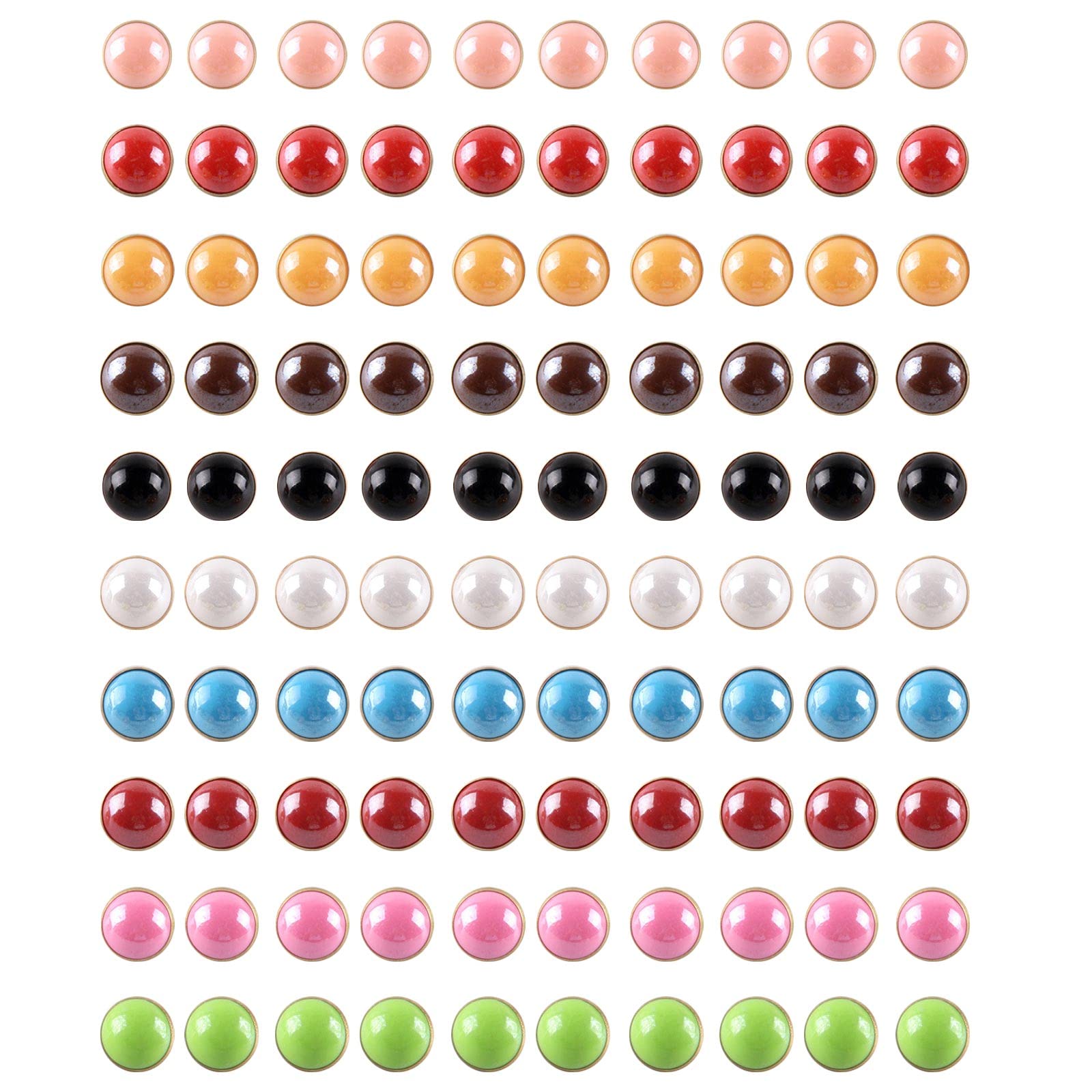 Amazon.com: 100 Pieces Colorful Pearl Buttons Decorative Sewing Buttons ...