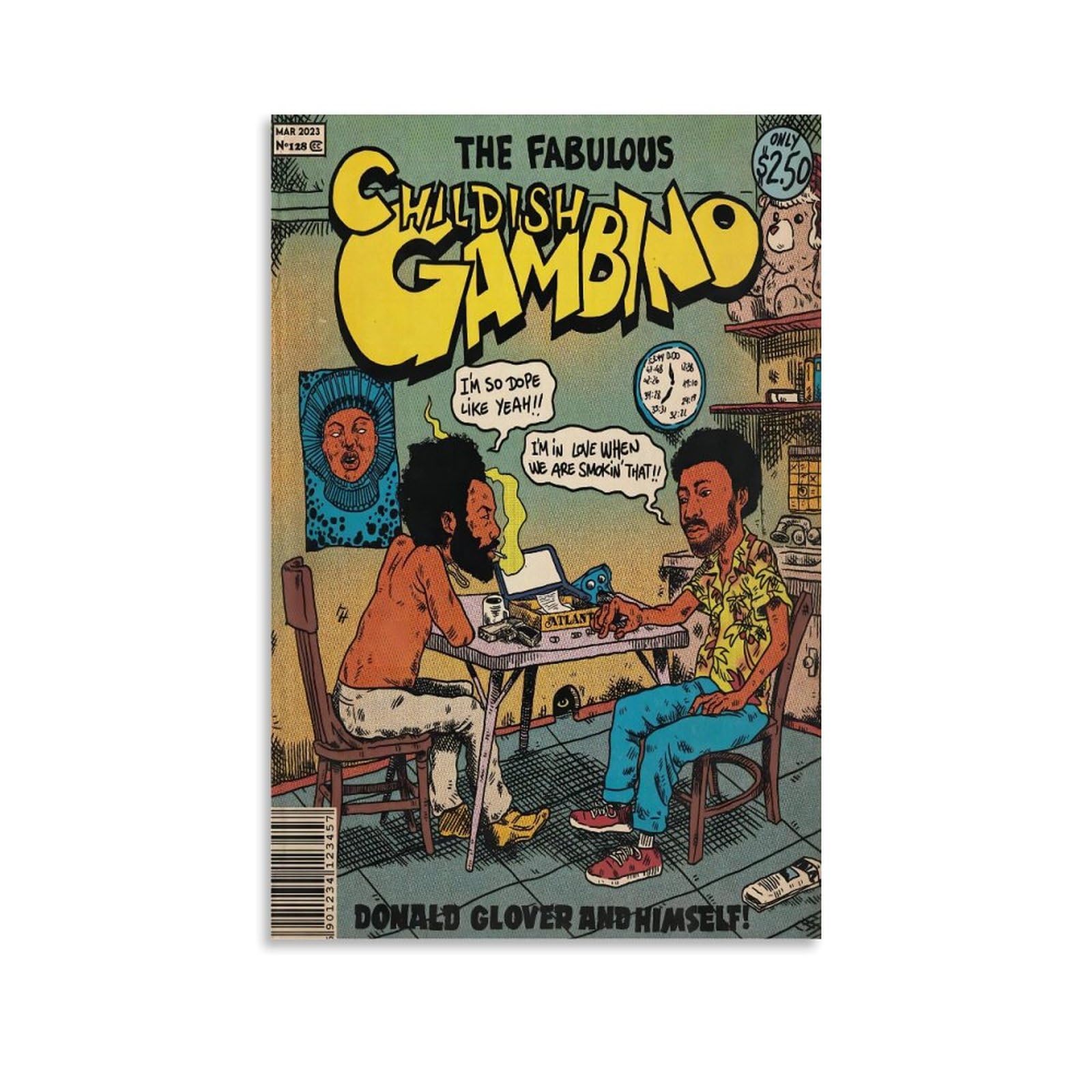 Amazon.com: Piesa Childish Gambino Poster Hip-hop Music Comic Album ...
