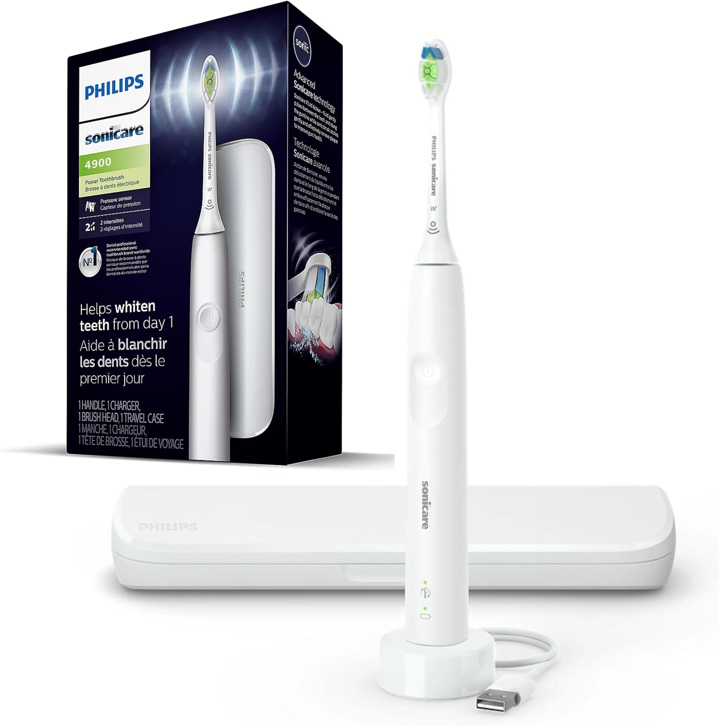 Amazon.com: Philips Sonicare DiamondClean Electric Toothbrush, White, 1 ...