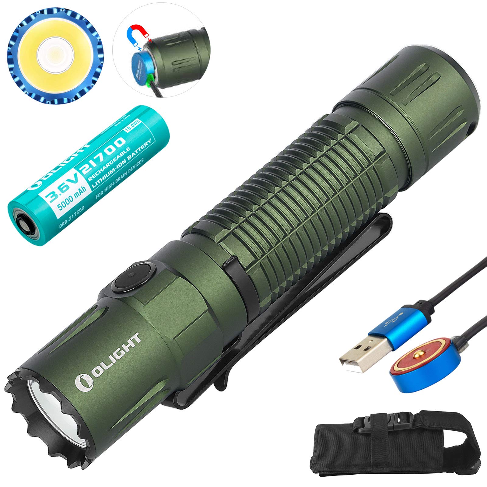 Olight M2r Pro Warrior Tactical Torch 1800 Lumens Neutral White ...