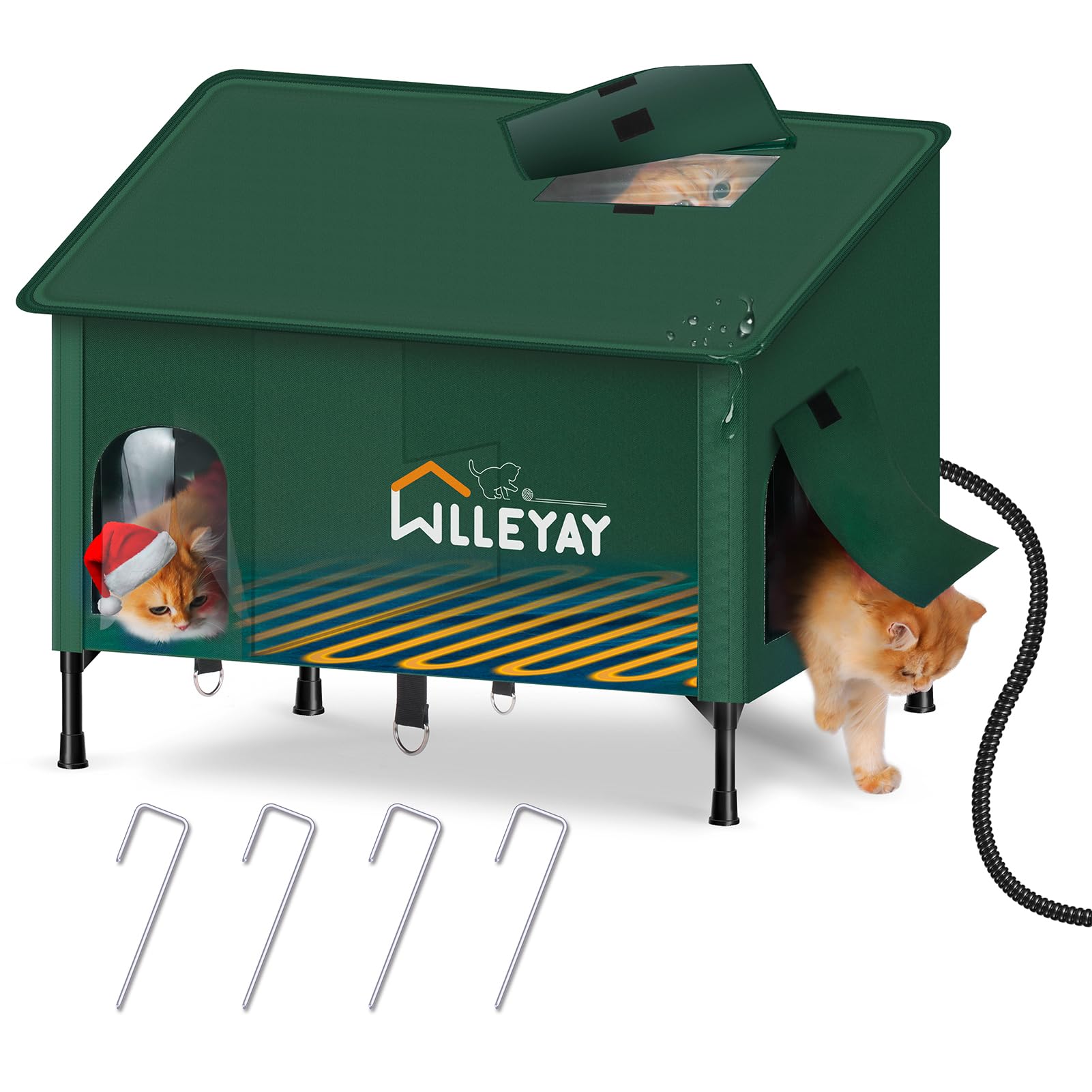 Snapklik.com : Upgraded Extra Large Size Heated Cat House For Outside ...