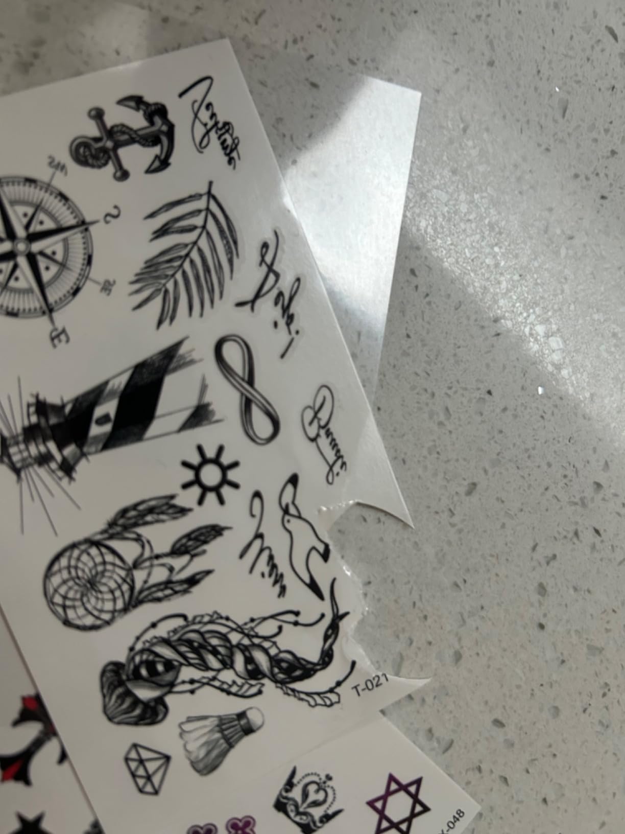 Temporary Tattoos Fake Tattoo Stickers Face Neck Arm Children Tattoo ...