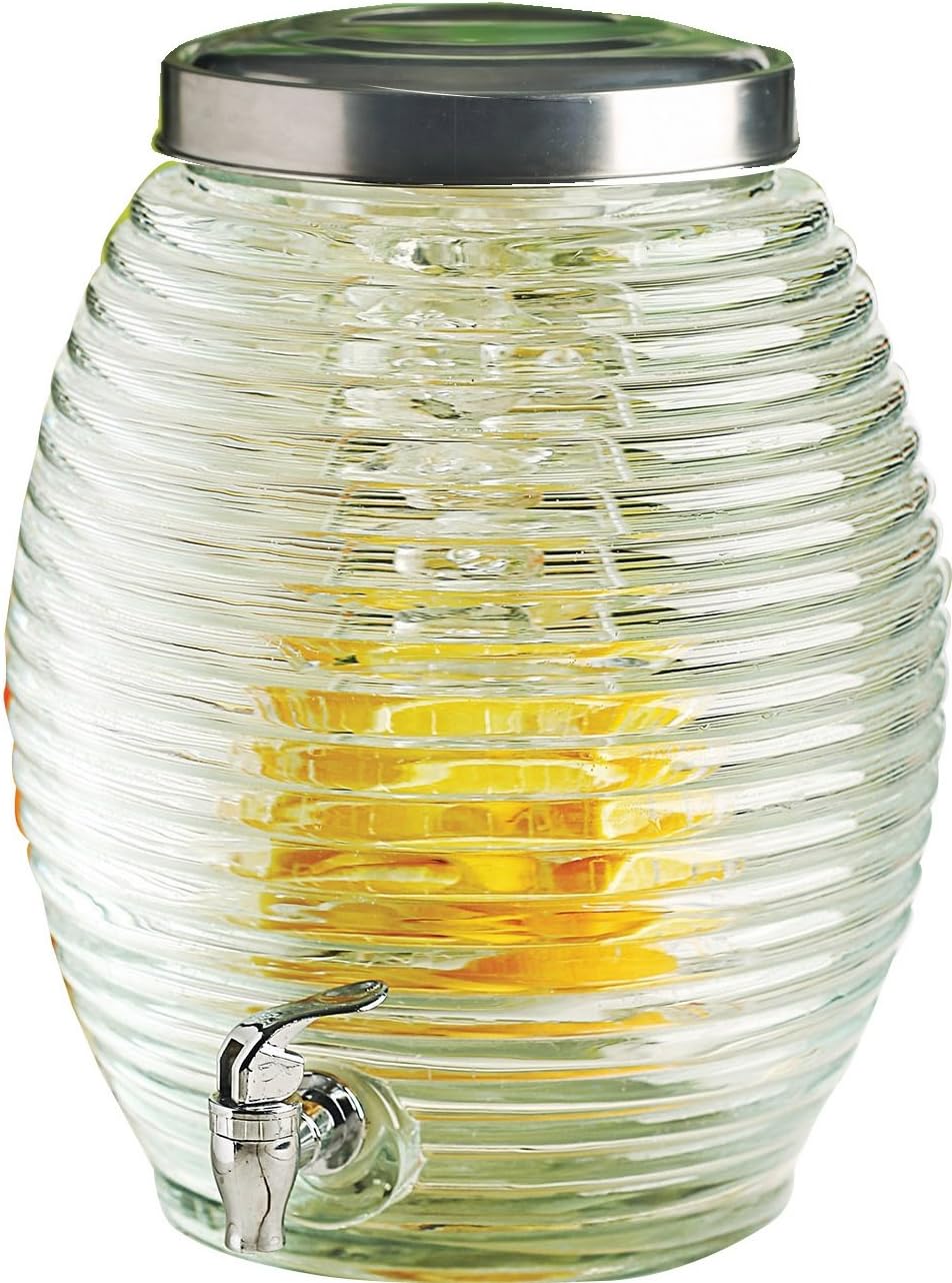Amazon.com: Circleware Beehive Glass Beverage Dispenser with Lid, Sun ...