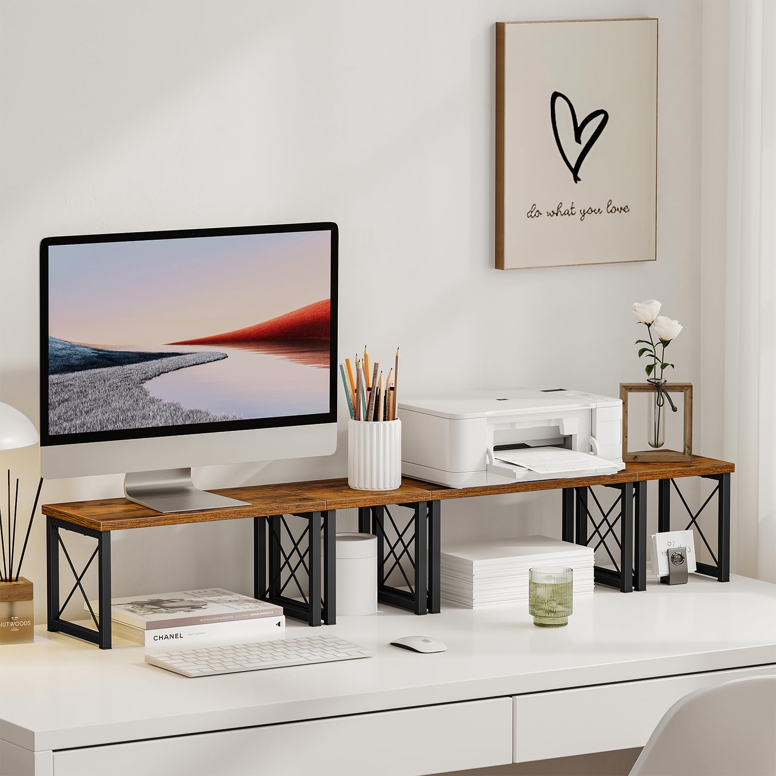 Snapklik.com : 2 Sets Desk Shelf, Desktop Organizer Shelf, 2 Tier ...