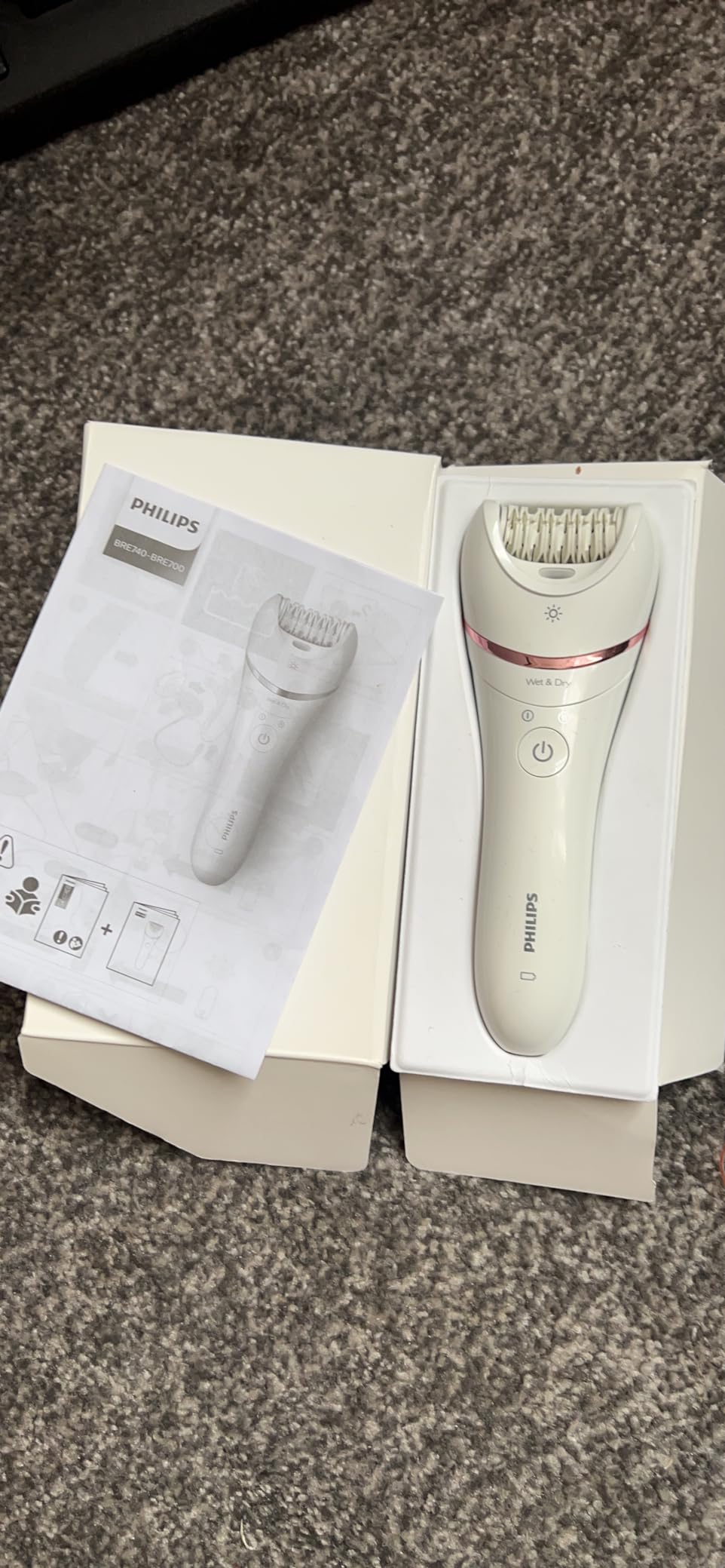 Philips Epilator Series 8000, Cordless Wet and Dry Epilator for Legs ...