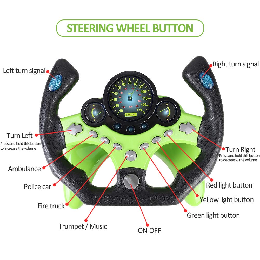 Snapklik.com : Coherny Steering Wheel Toy Driving Controller Portable ...