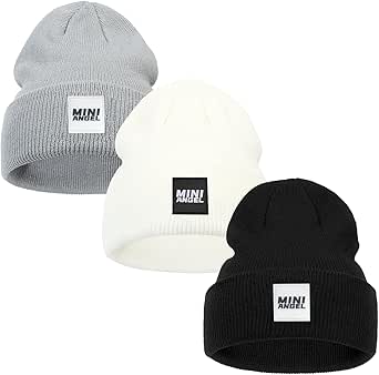 Amazon.com: Mini angel Baby Beanie Knit Warm Winter Hat Cute Beanies ...