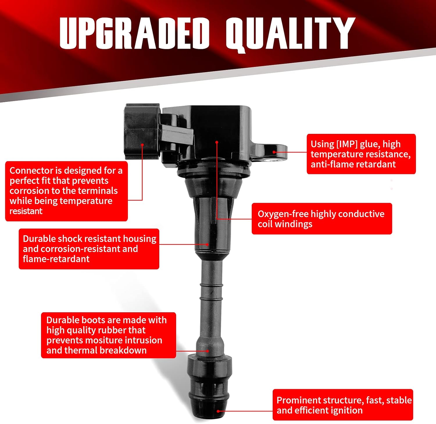 Set of 6 Ignition Coils UF349 C1406 Compatible with Nissan Altima ...