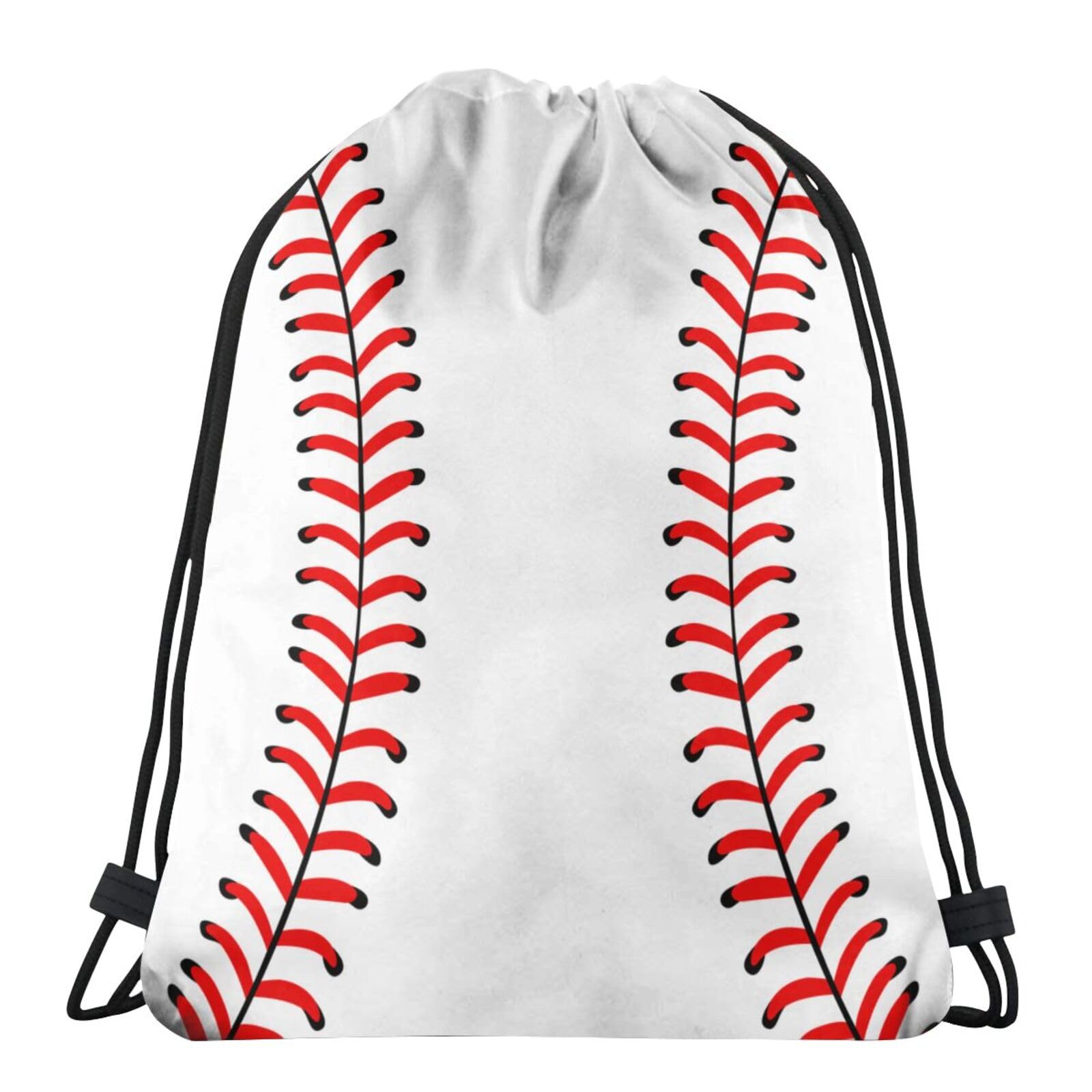 Amazon.com | SURERUIM Baseball Print Drawstring Bags Backpack Bag ...