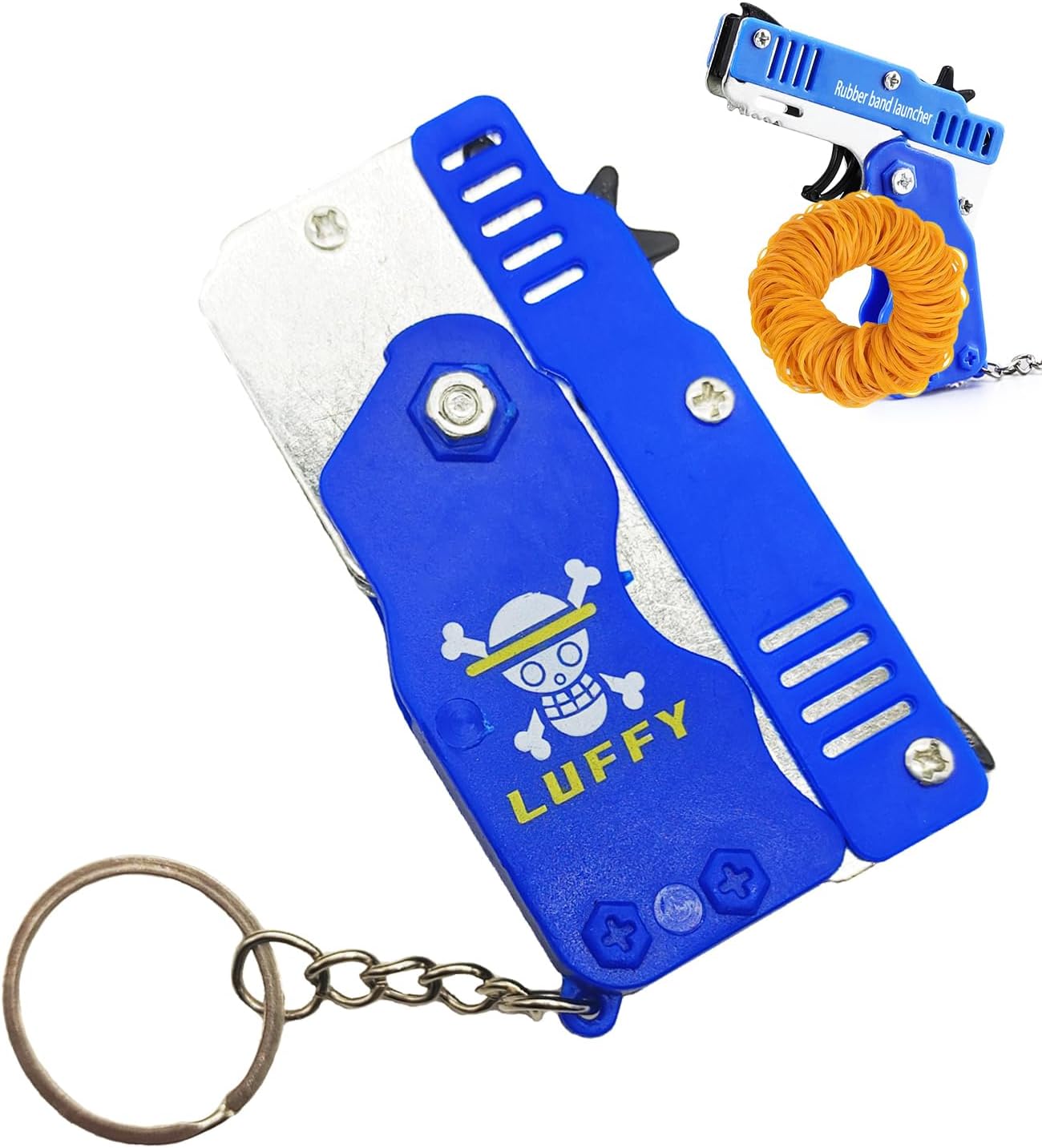 Amazon.com: QKUDNGHY Kids Toys Cool Keychain Rubber Band Mini Metal ...