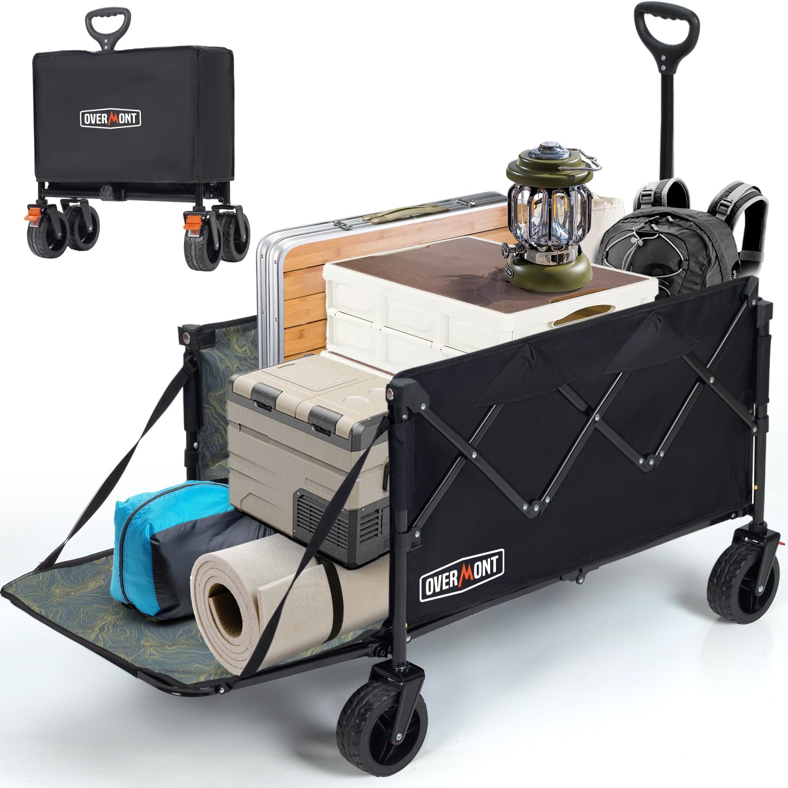 Amazon.com: Collapsible Folding Wagon Cart Utility Wagon with Removable ...