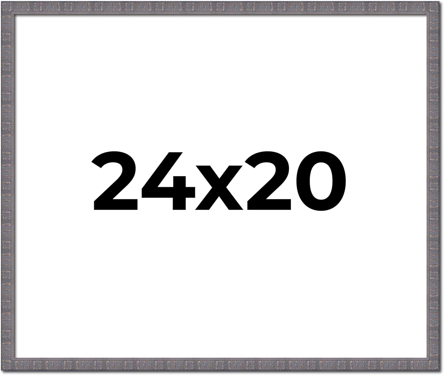 Amazon.com - 24x20 Frame Slate Blue Distressed Rustic Solid Wood ...