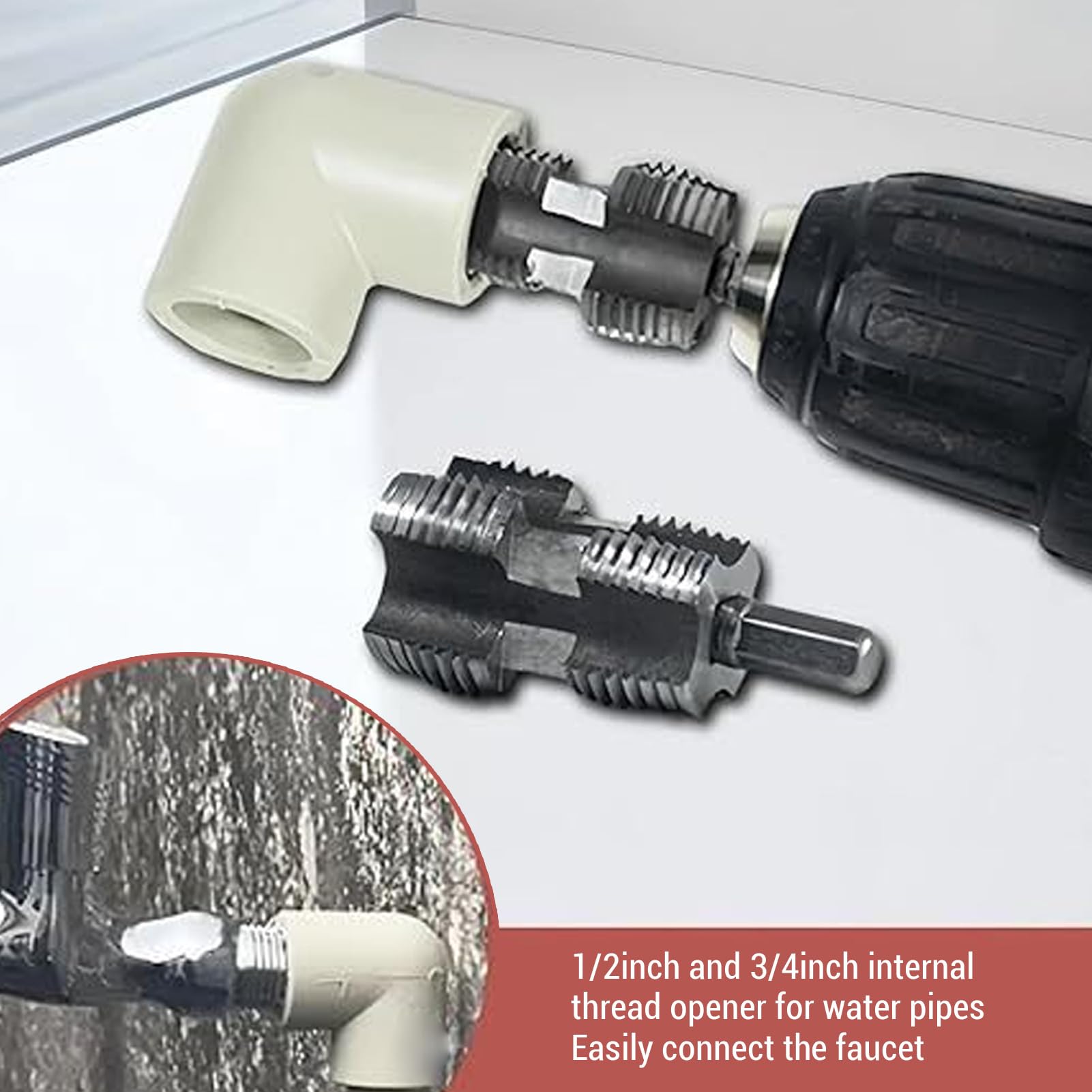 Electric Drill Thread Maker Kit 3 Die Set Electric Drill PVC Pipe ...