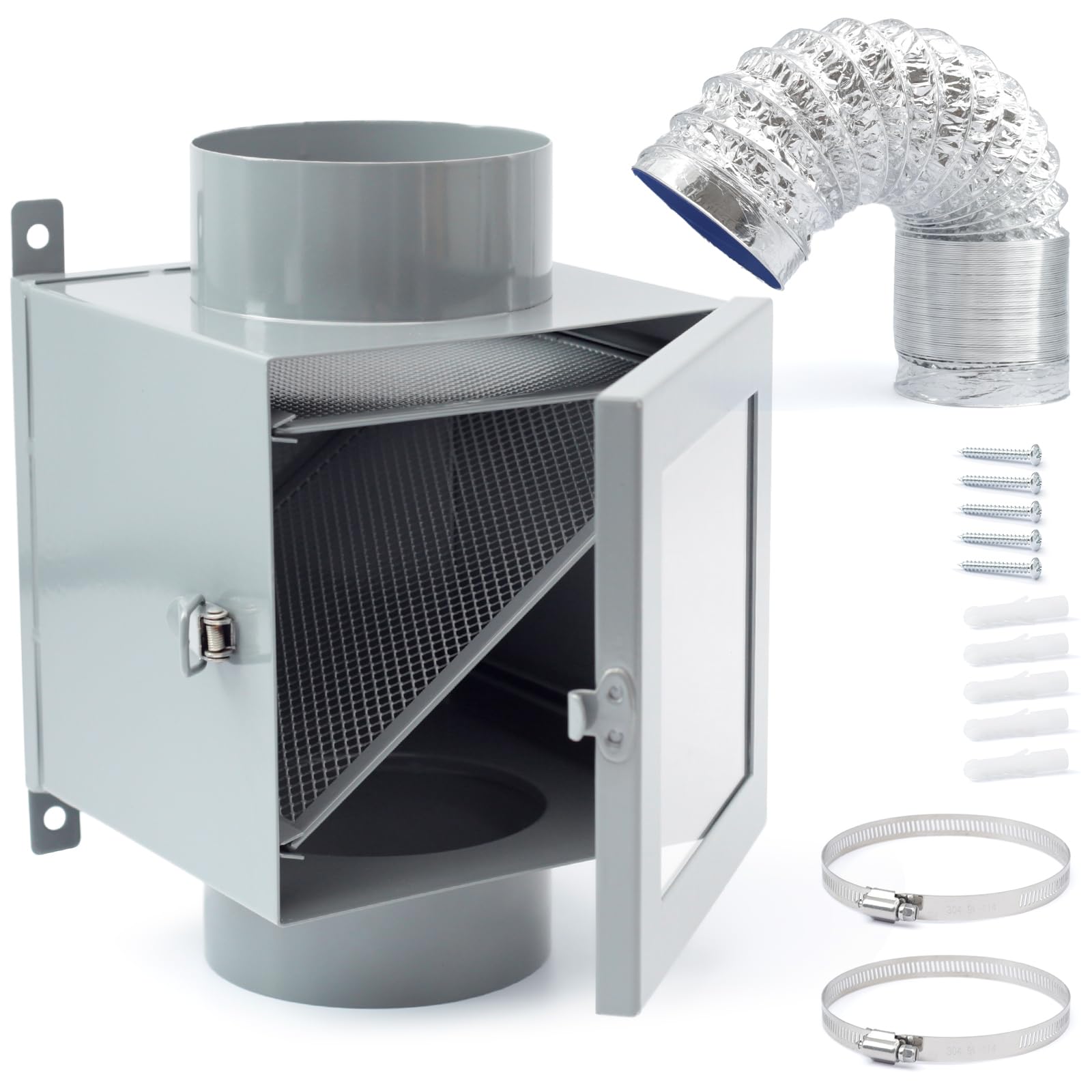 Amazon.com: Esttlamer Metal Dryer Duct Lint Trap Indoor Dryer Vent Kit ...