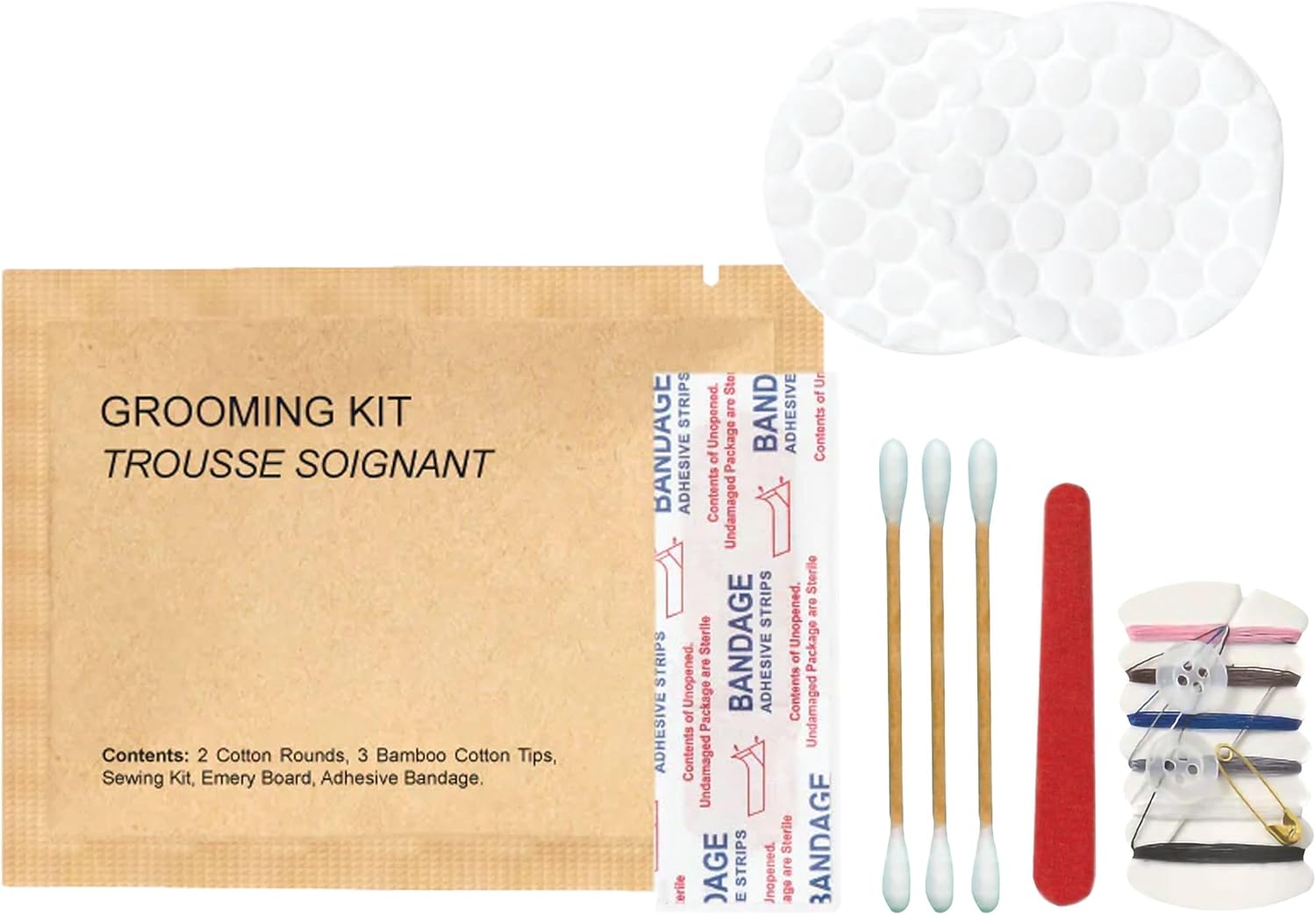 Amazon.com : World Amenities Kraft Paper Grooming Kit - Travel Size ...