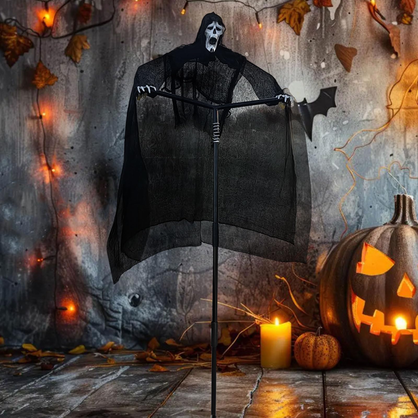 Snapklik.com : Flyonte Scarecrow Screaming Ghost Halloween Scary Ghost ...