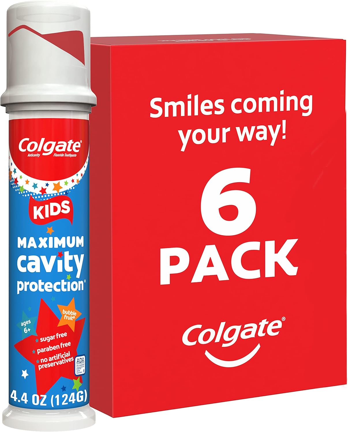 Colgate Kids Maximum Cavity Protection Pump Toothpaste, 4.4 ounce (pack ...