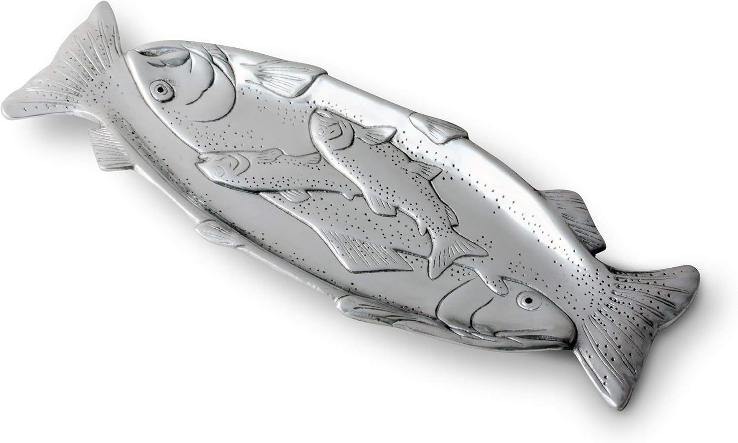 Amazon.com | Arthur Court Designs Aluminum Trout Oblong Tray 19 inch x ...