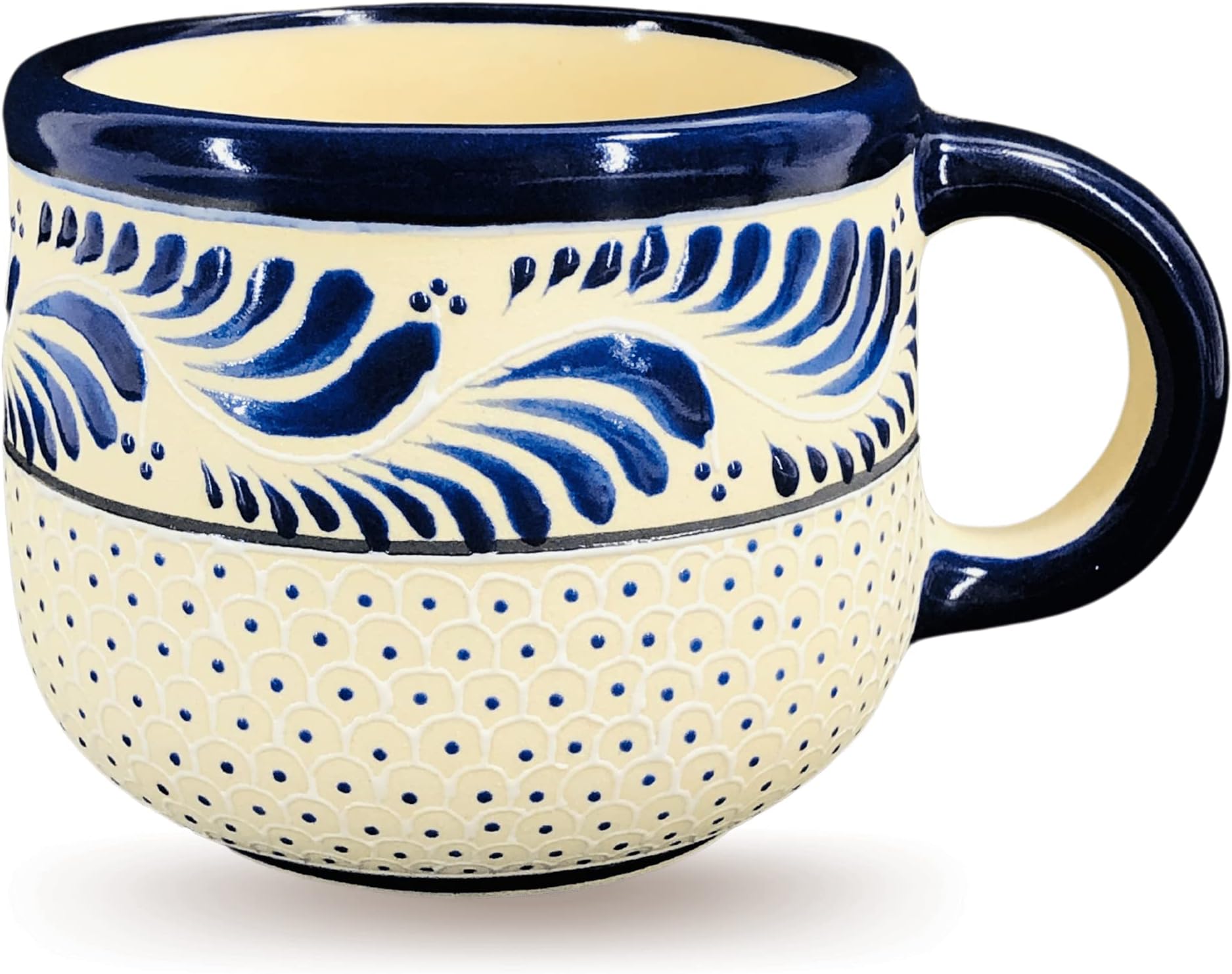 Hermosa Taza para Café Té, de Cerámica tipo Talavera, Hecha a Mano por ...