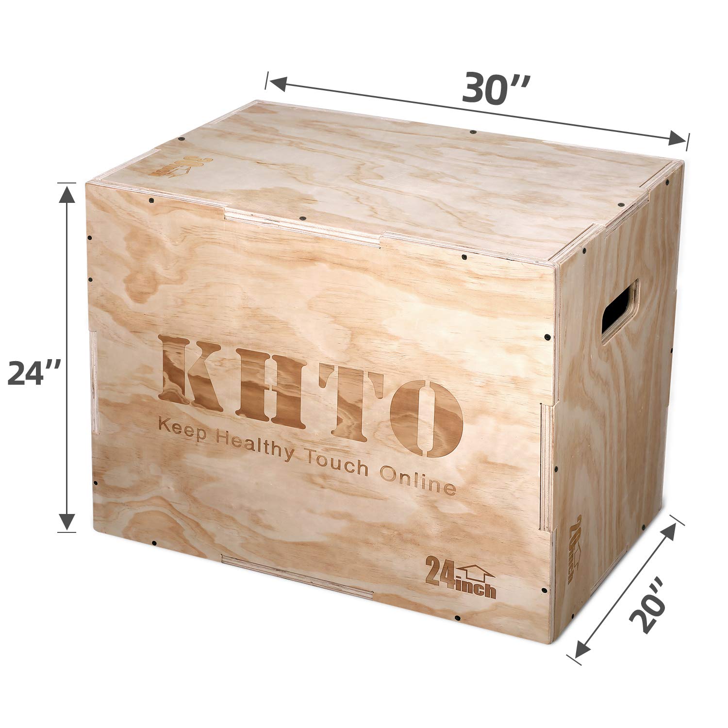 Snapklik.com : KHTO Fitness Wood Plyometric Jump Box- 3-in-1 Wood Plyo ...