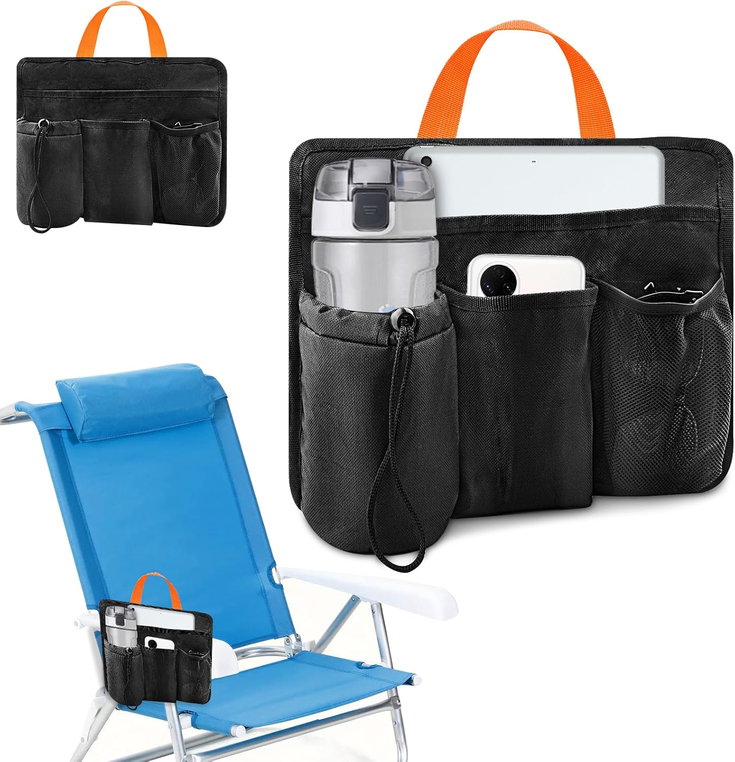 Amazon.com: Emsiok Beach Chair Cup Phone Holder Attachment Black Camp ...