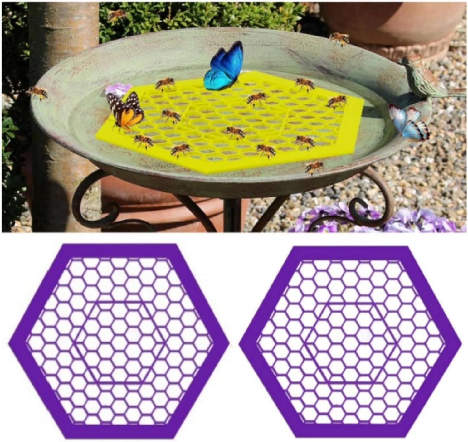 Amazon.com: 2 Pack Floating Bee Island Use for Bee Cups for Garden ...