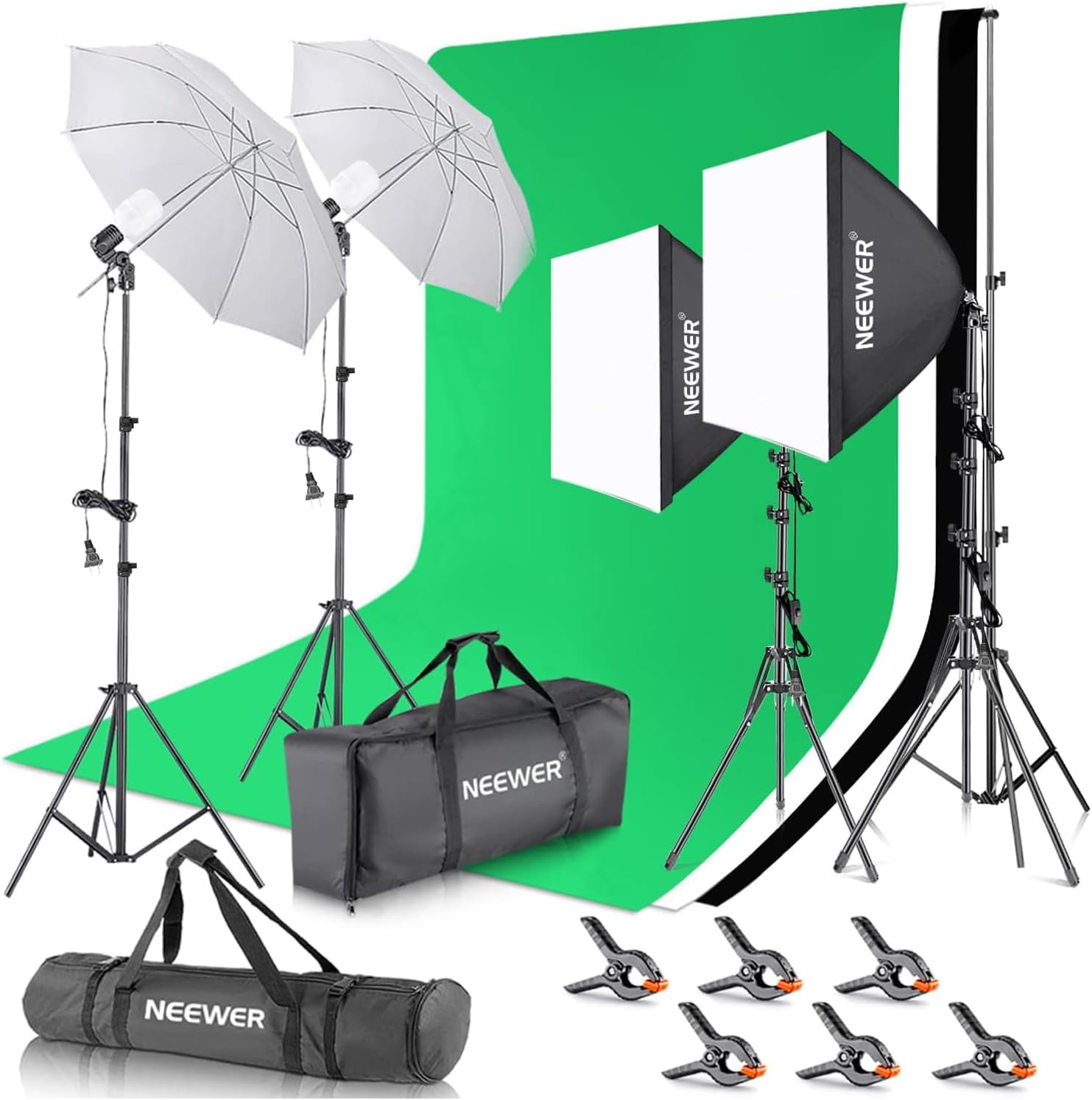 Amazon.com : NEEWER Photography Lighting kit with Backdrops, 8.5x10ft ...