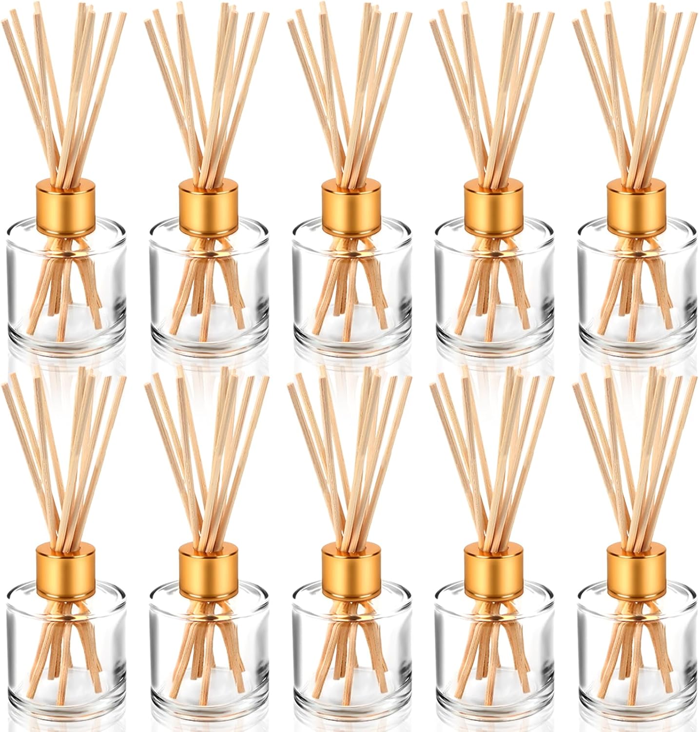 Amazon.com: 10 Set Glass Diffuser Bottles Empty with 10 Diffuser Sticks ...