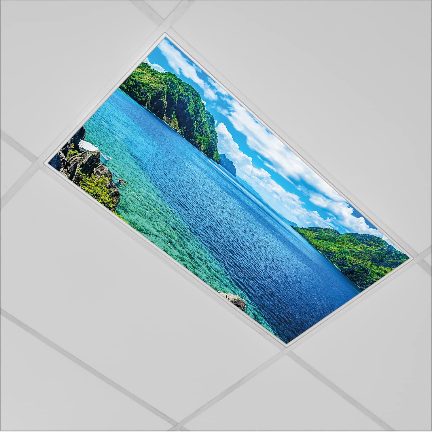 Eggshell Fluorescent Light Diffuser ShadeMagic Fluorescent Light